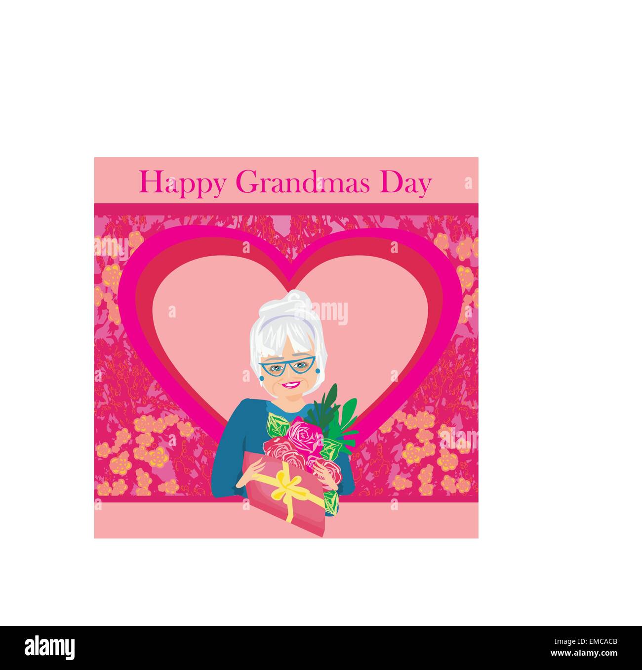 Happy old woman laughing Stock Vector Images - Alamy