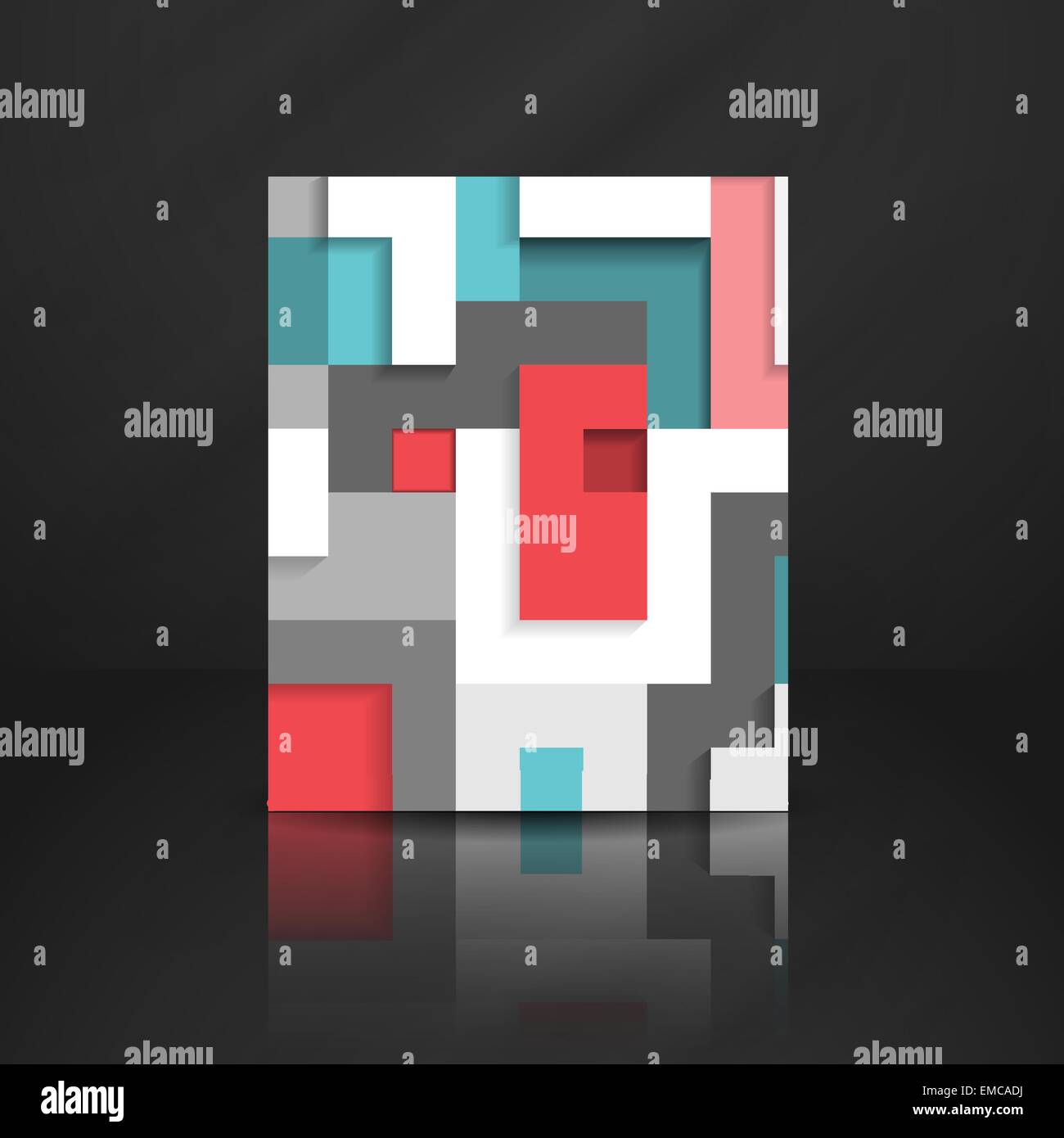 Rectangle geometric red background Stock Vector Images - Alamy