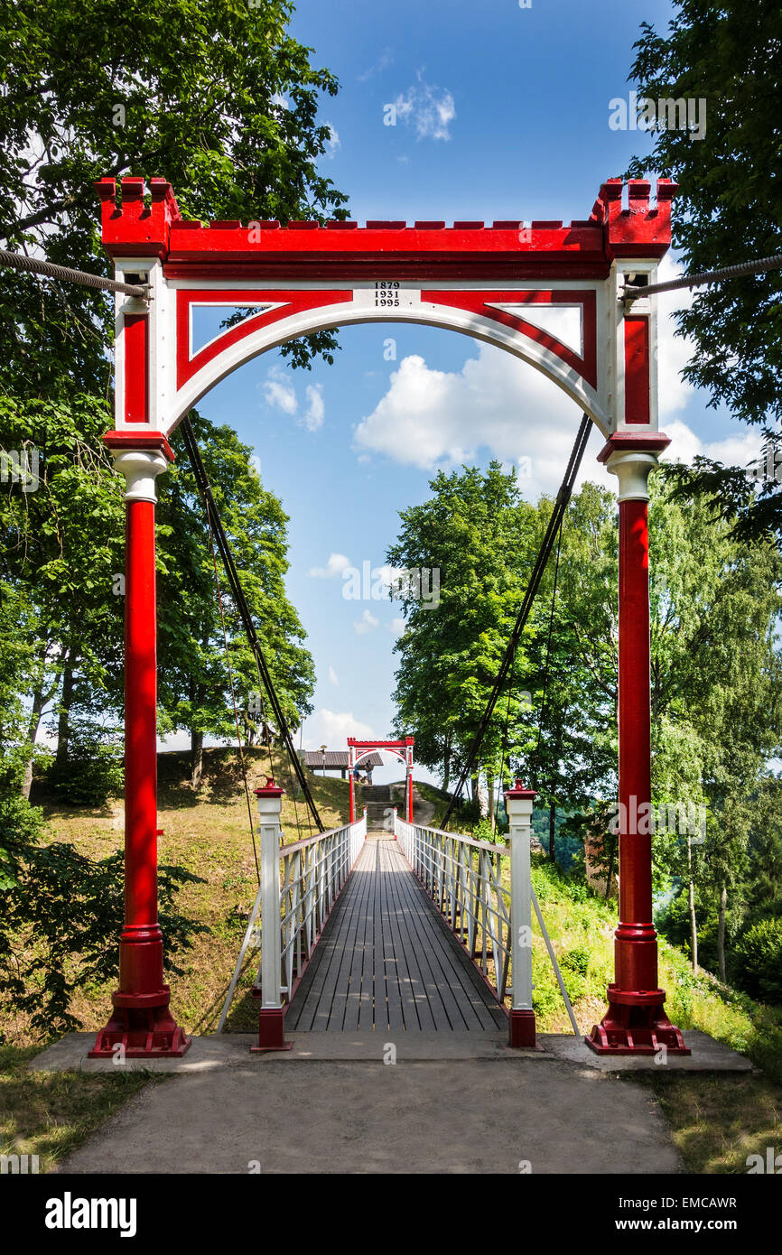 Estonia, Viljandi suspension bridge Stock Photo - Alamy