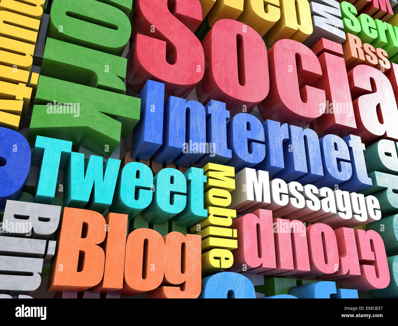 3d image of web words board Stock Photo - Alamy