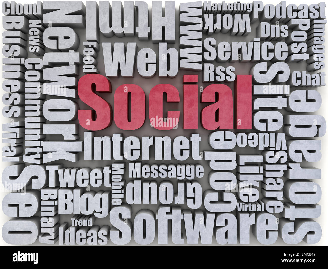 3d image web words hi-res stock photography and images - Alamy