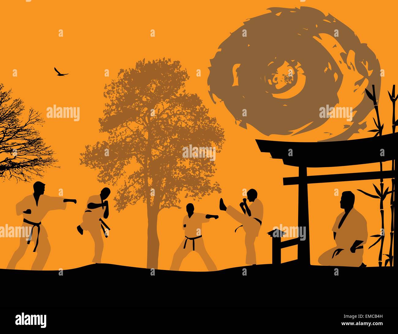 Japan Karate Illustration High Resolution Stock Photography and Images ...