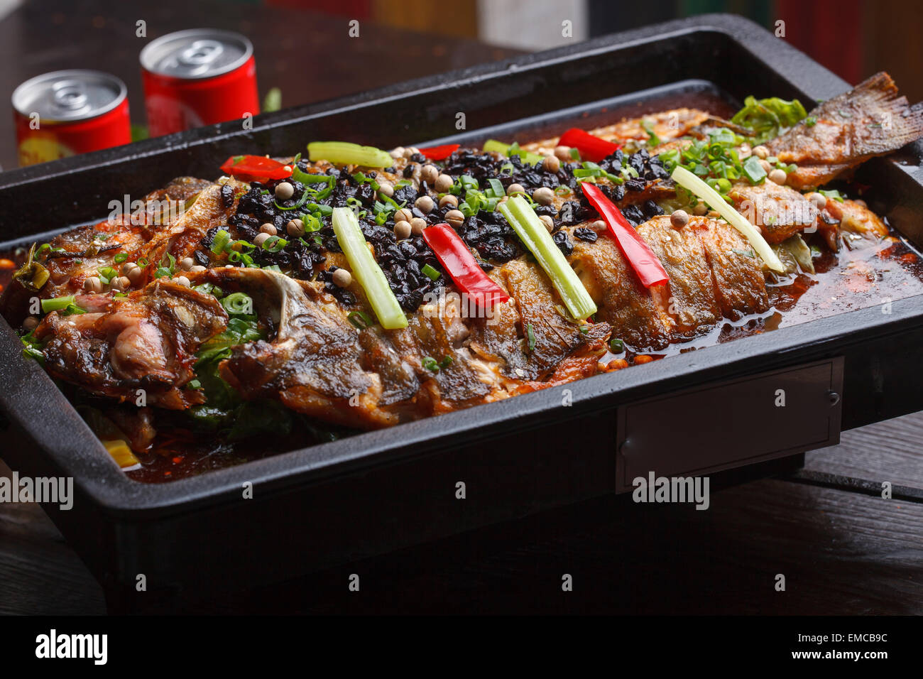 Chinese style grilled fish, Sichuan flavor Stock Photo - Alamy