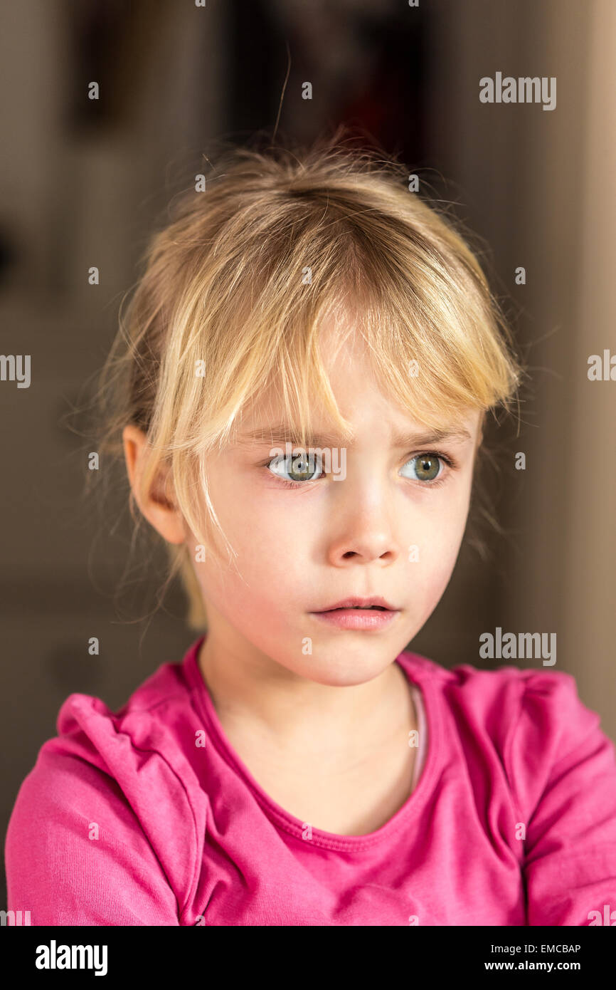 Shy Girl Child Anxious Stock Photos & Shy Girl Child Anxious Stock ...