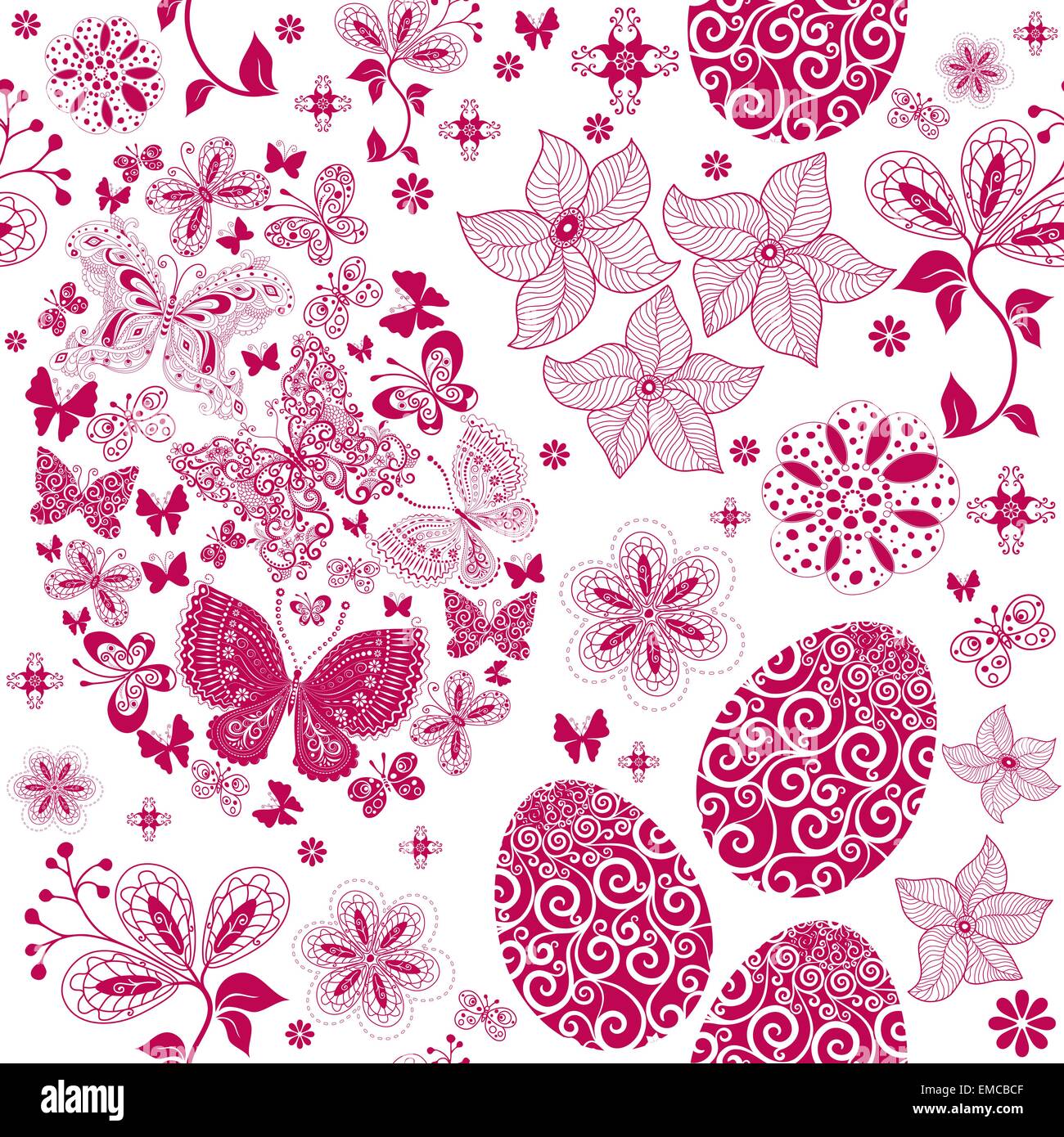 Seamless pattern flowers hi-res stock photography and images - Alamy