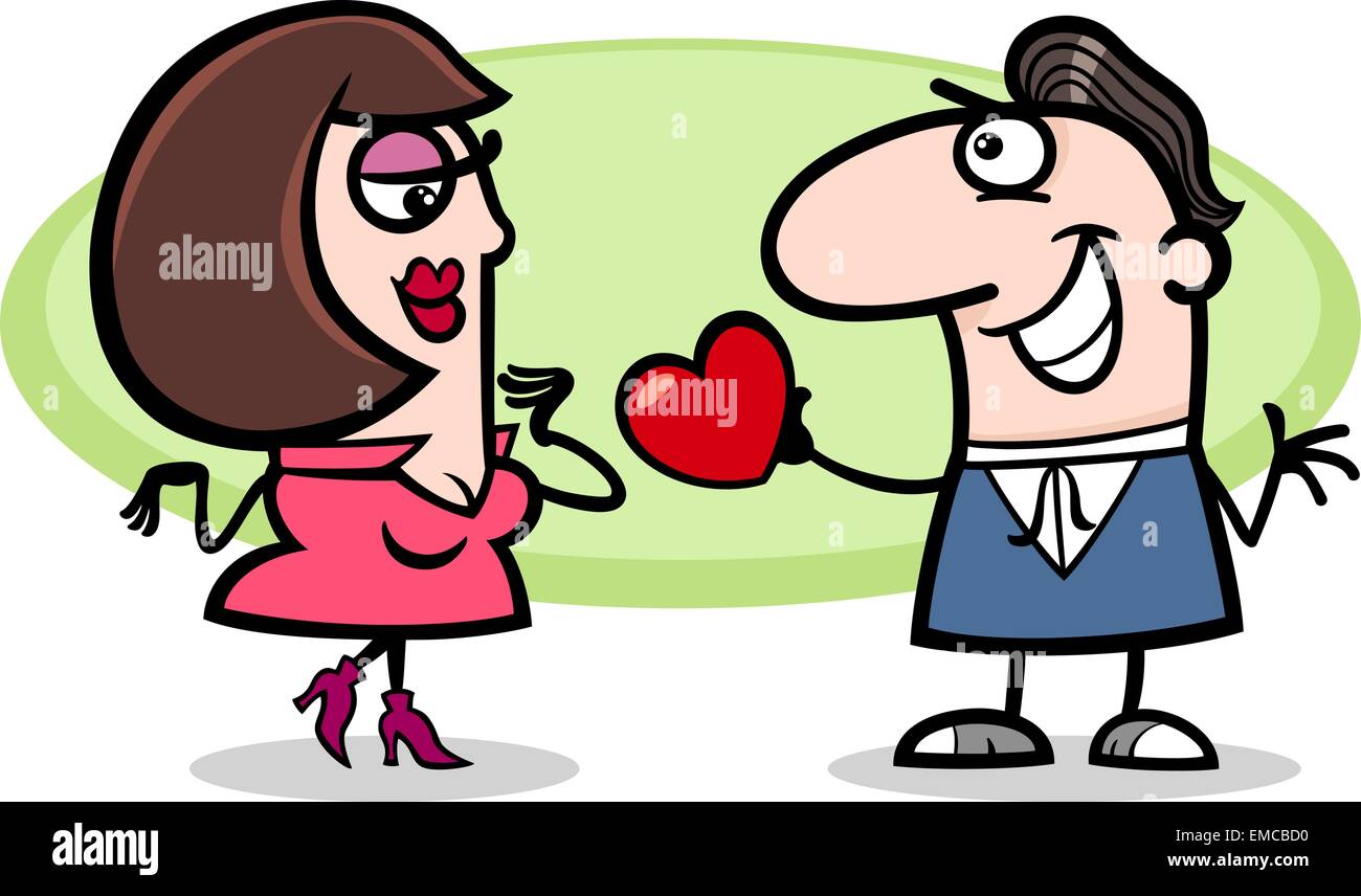 couple in love cartoon illustration Stock Vector Image & Art - Alamy