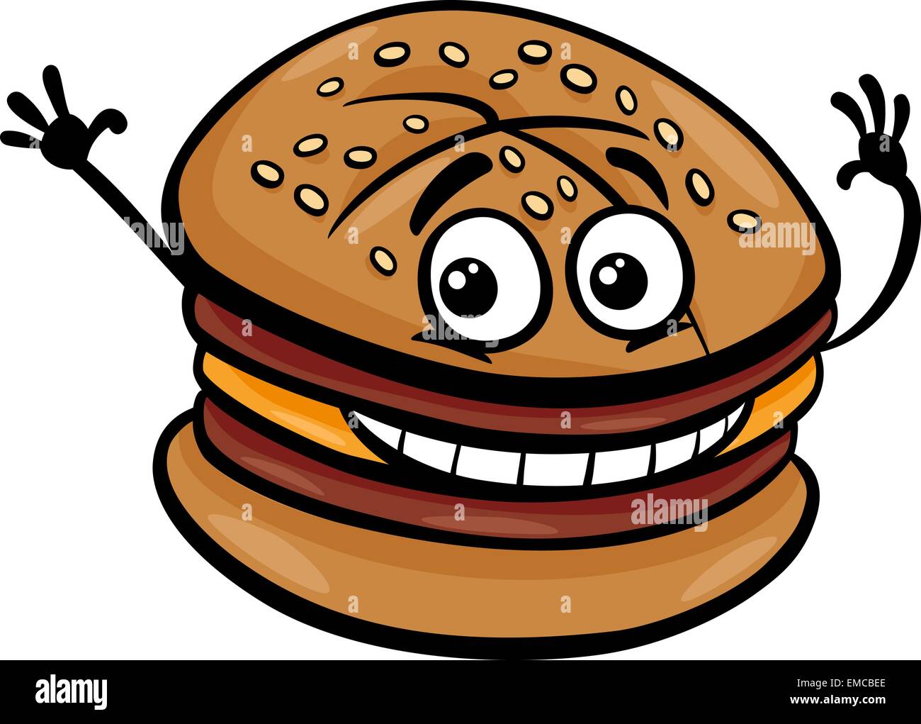 cheeseburger cartoon character Stock Vector Image & Art - Alamy