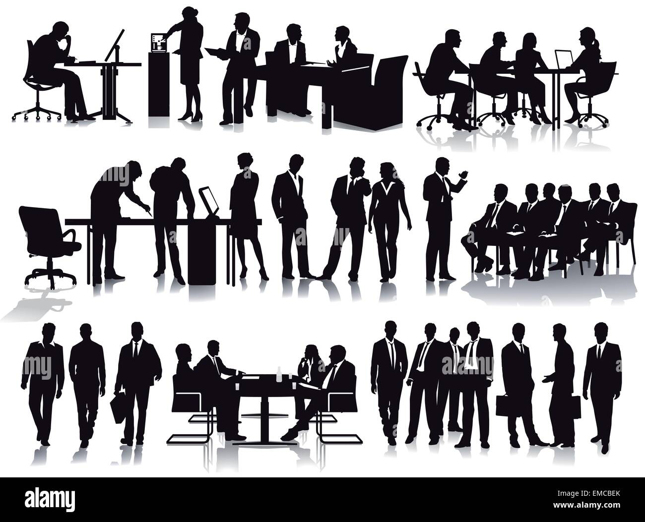 Business desk office Stock Vector Images - Alamy