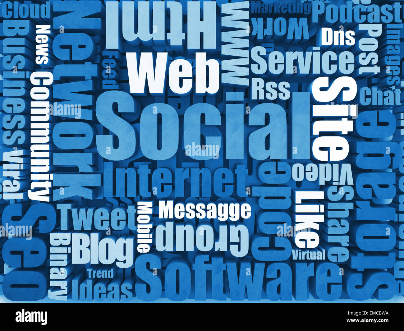 3d image of web words board Stock Photo - Alamy