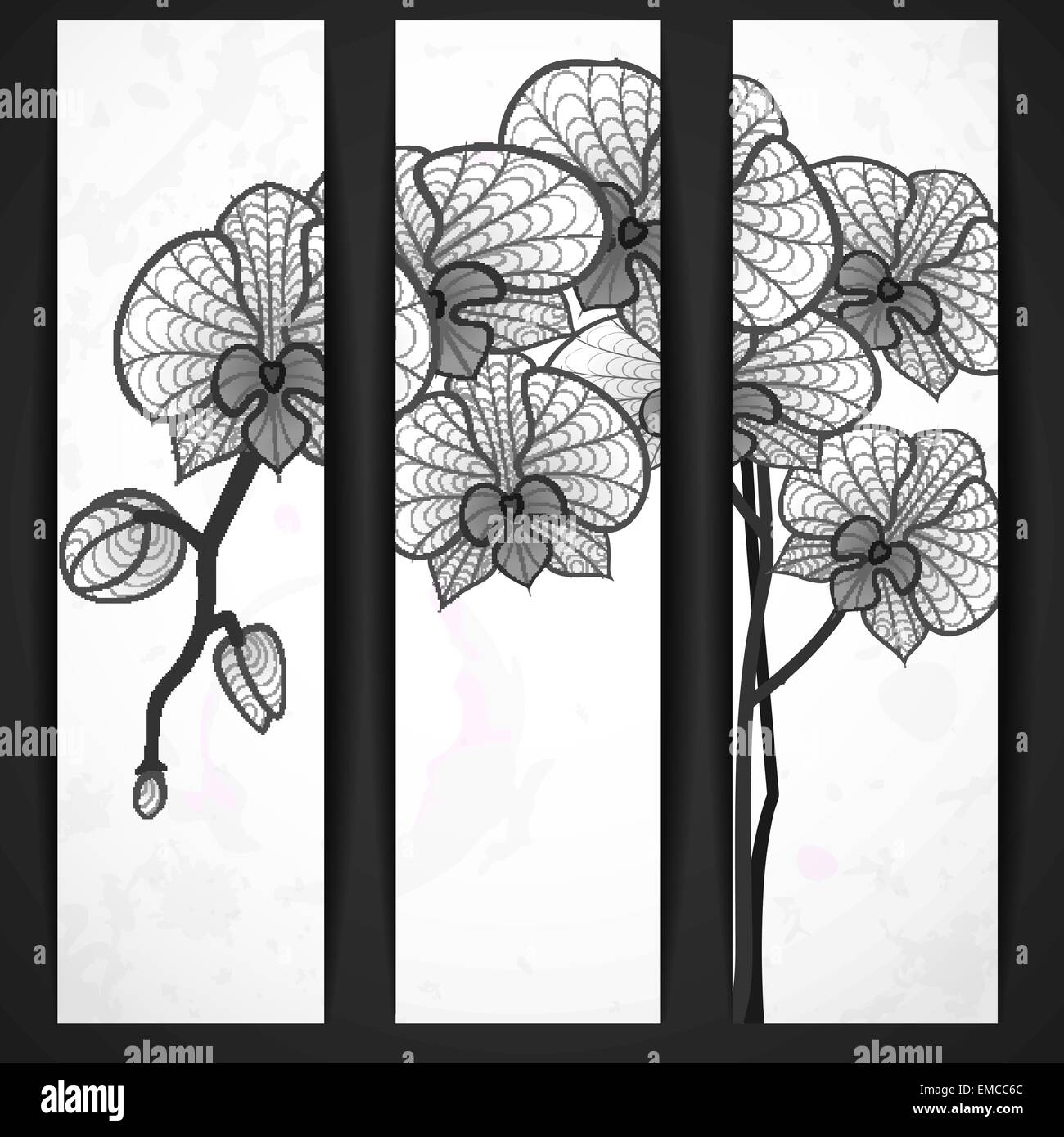 Hand Drawing Orchid Flower Stock Vector Image & Art - Alamy