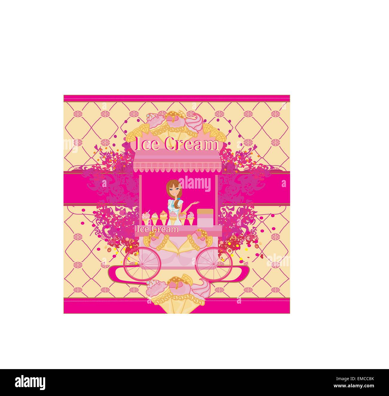 Ice cream business card Stock Vector Images - Alamy