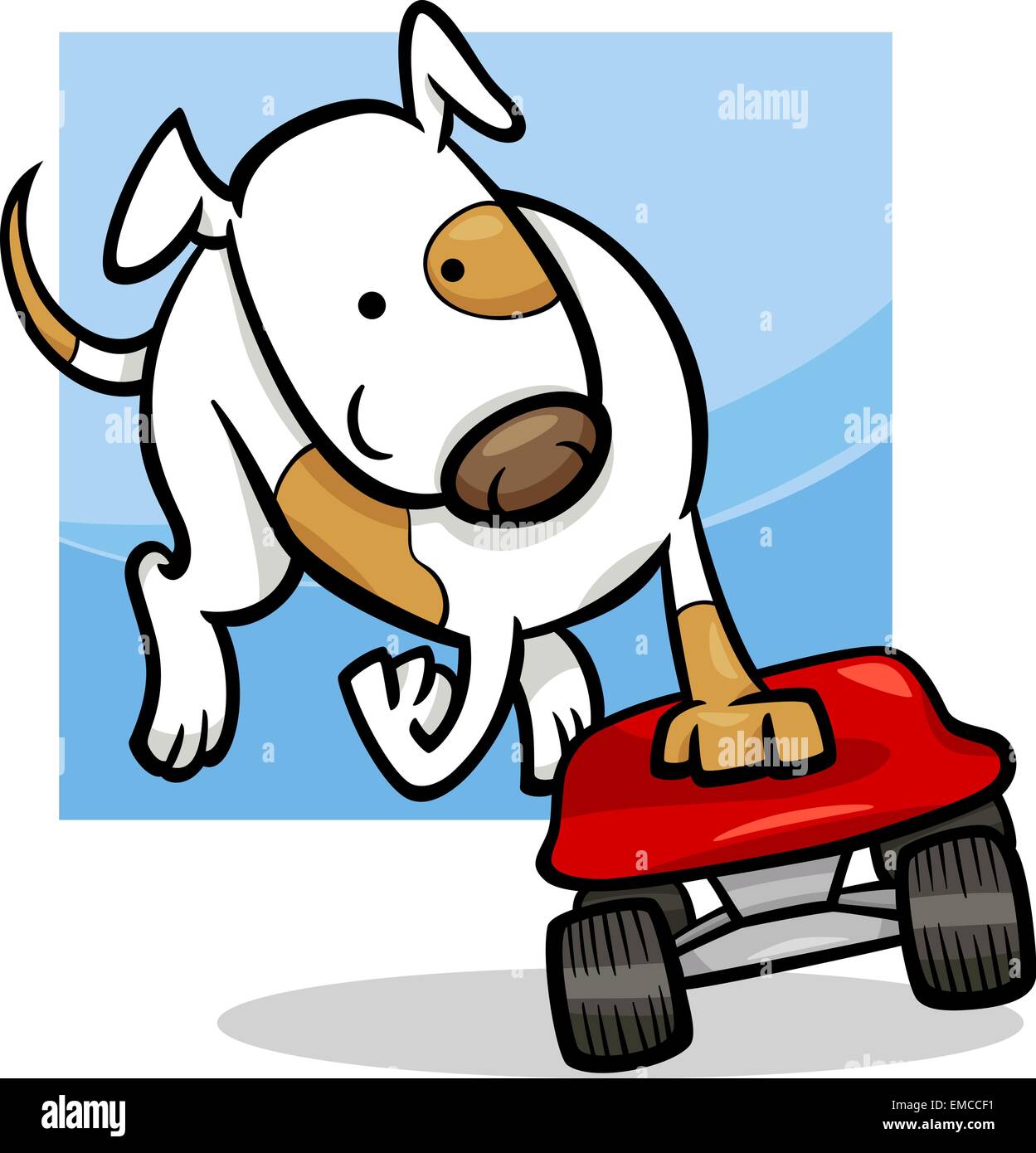 Dog on skateboard Stock Vector Images - Alamy