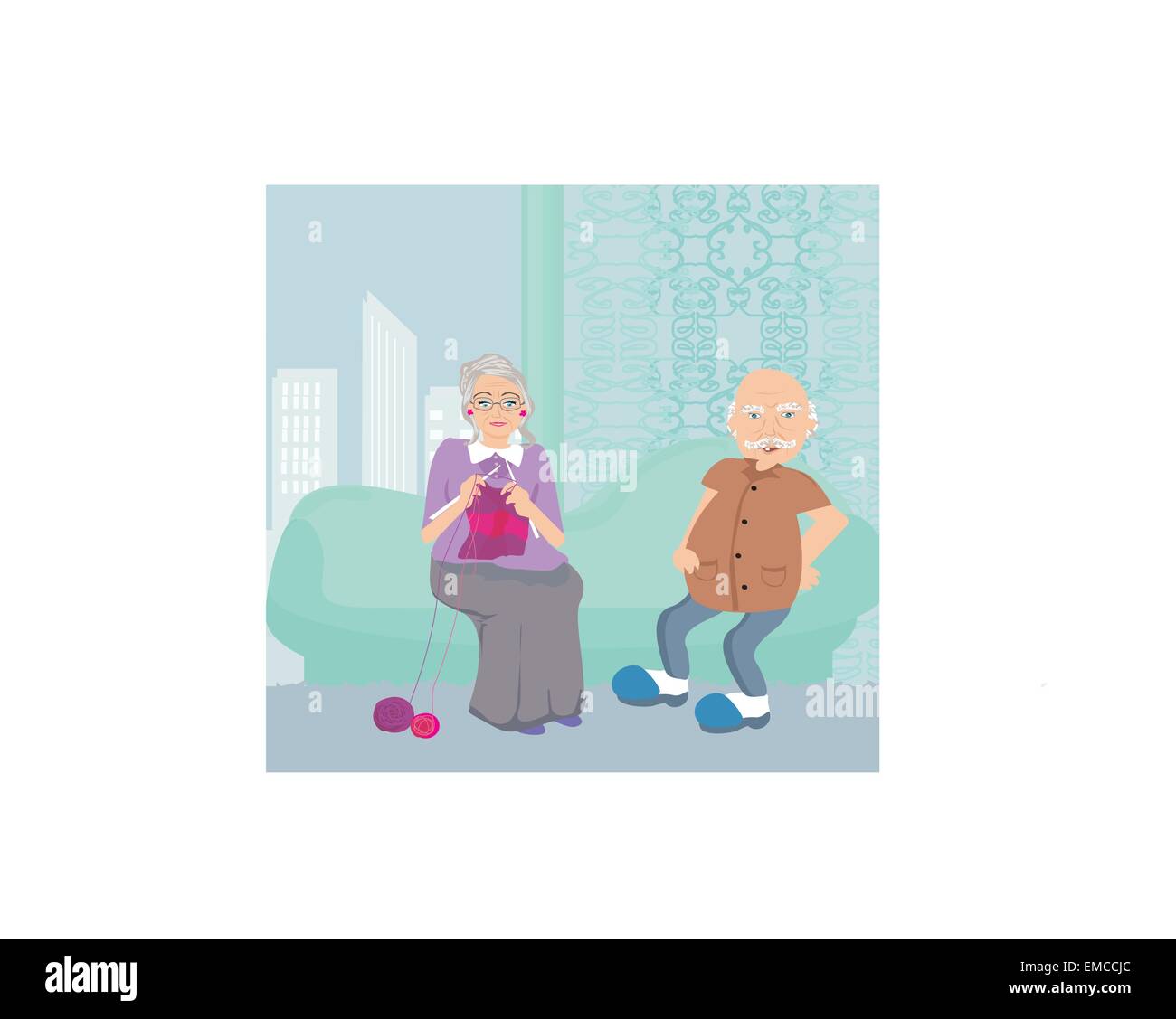 Senior home lifestyle Cut Out Stock Images & Pictures - Alamy