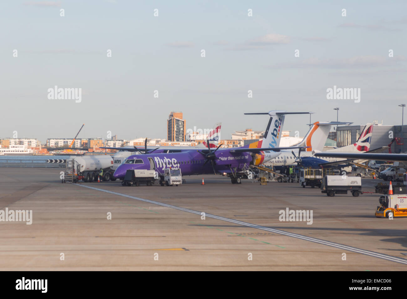 London City airport runway, London UK Stock Photo - Alamy