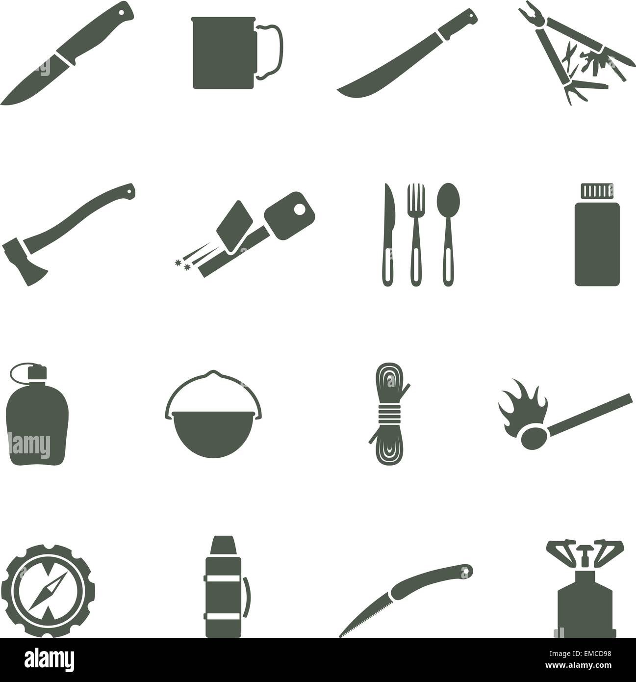 Adventure icons vector Cut Out Stock Images & Pictures - Alamy