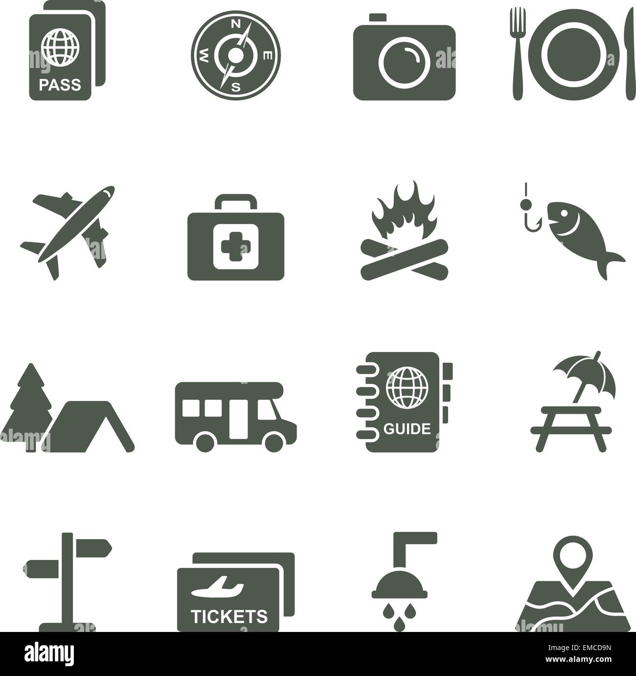 Vector icons for travel and tourism Stock Vector Image & Art - Alamy