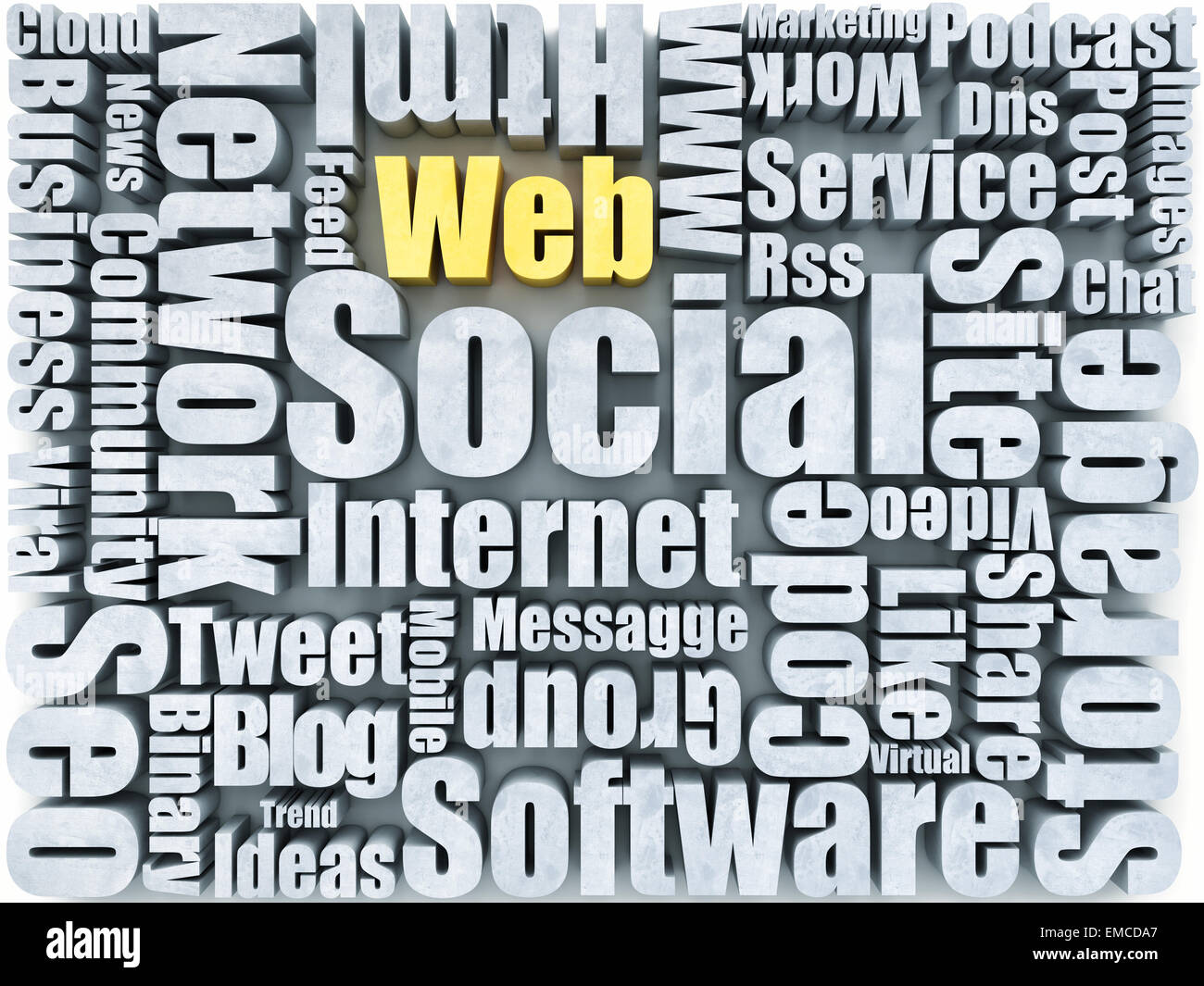 3d image of web words board Stock Photo - Alamy