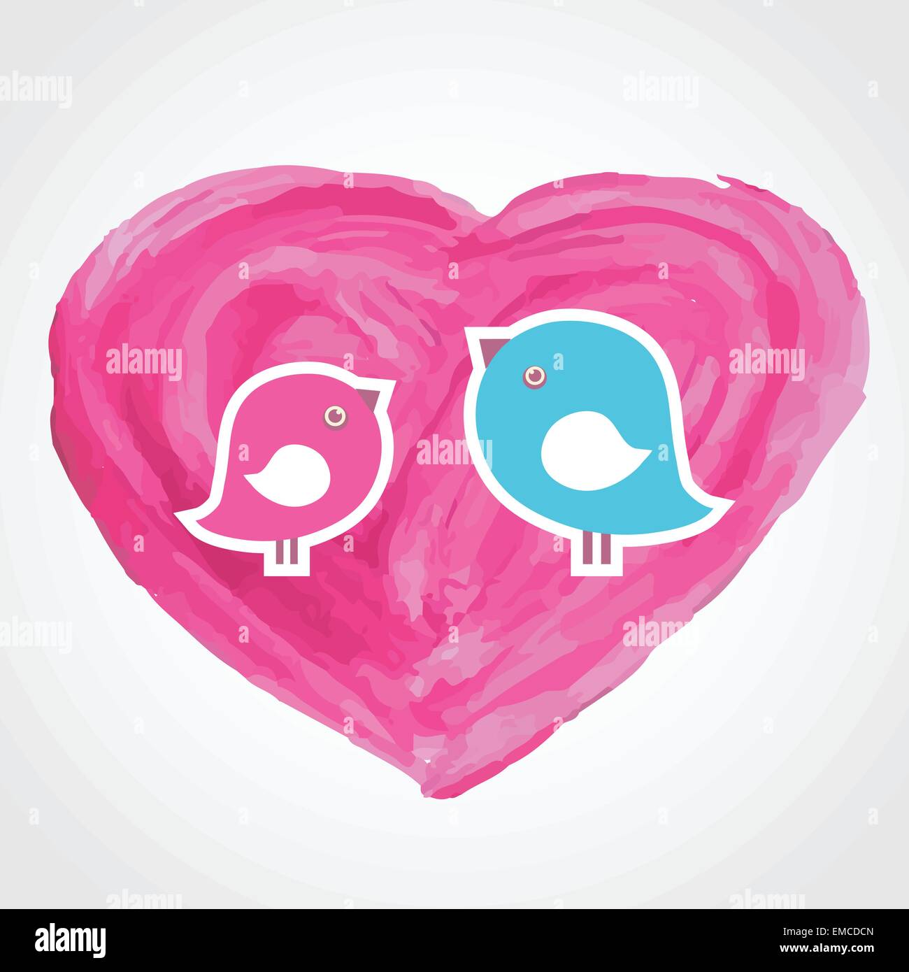 Birds on the love date Hand drawn background for invitation or greeting ...