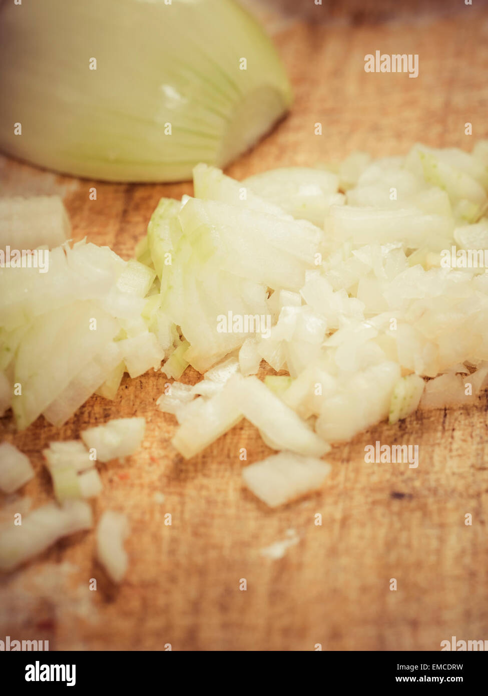 Freshly chopped onion Stock Photo - Alamy