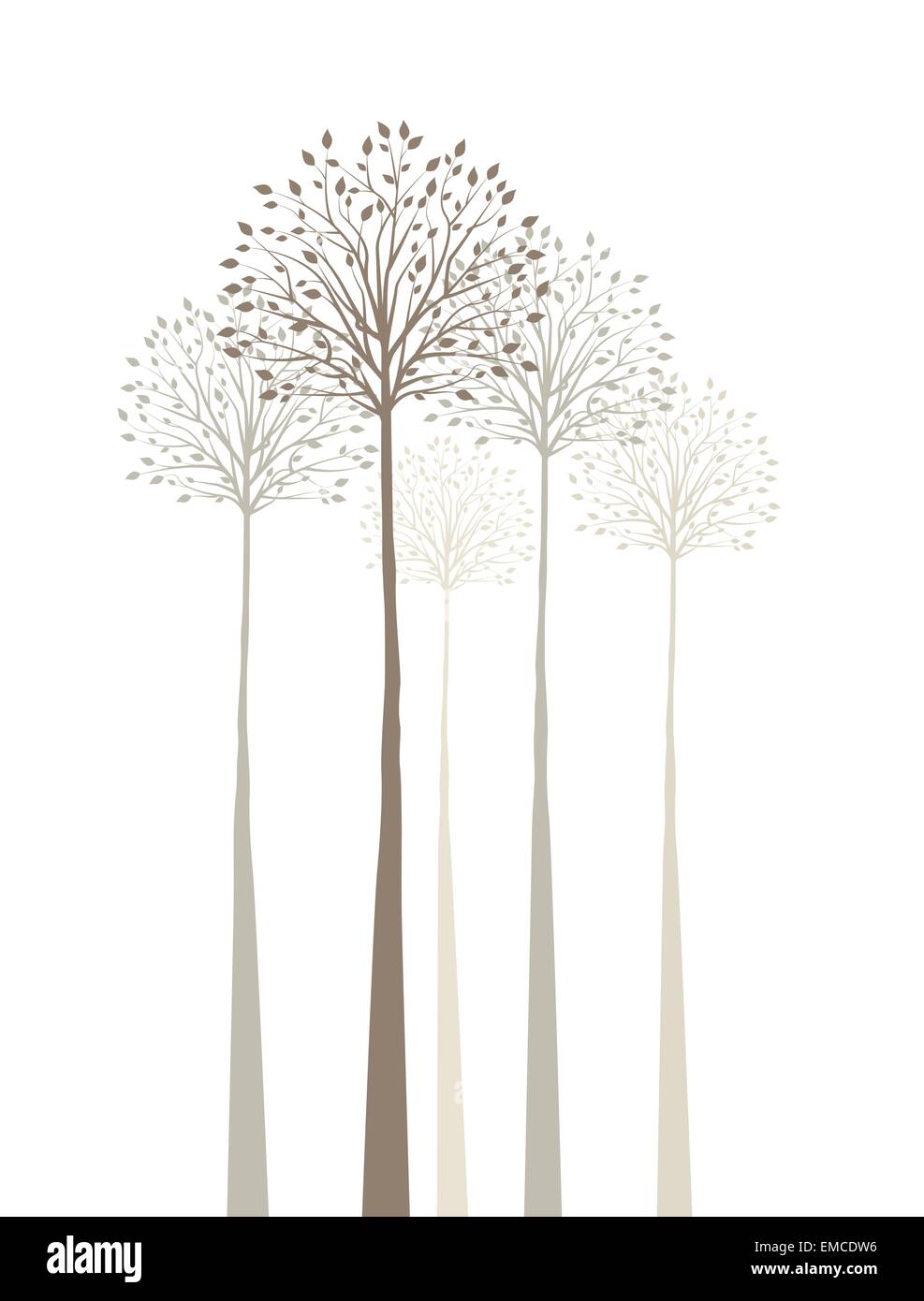 Forest with big trees Stock Vector Images - Alamy