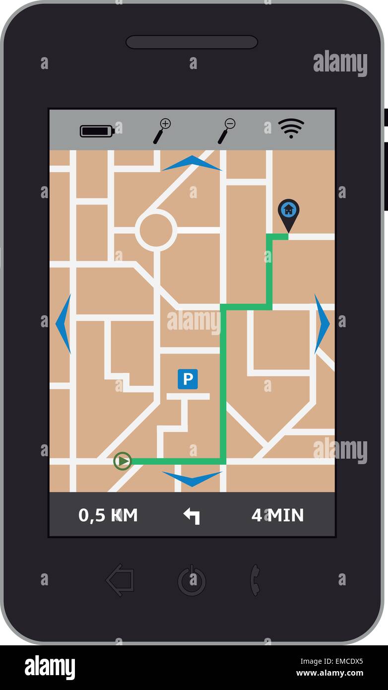 Using gps technology Stock Vector Images - Alamy
