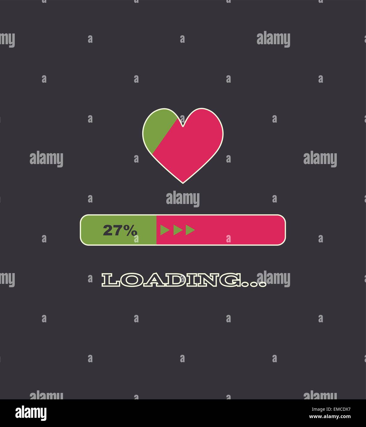 Loading bar heart hi-res stock photography and images - Alamy