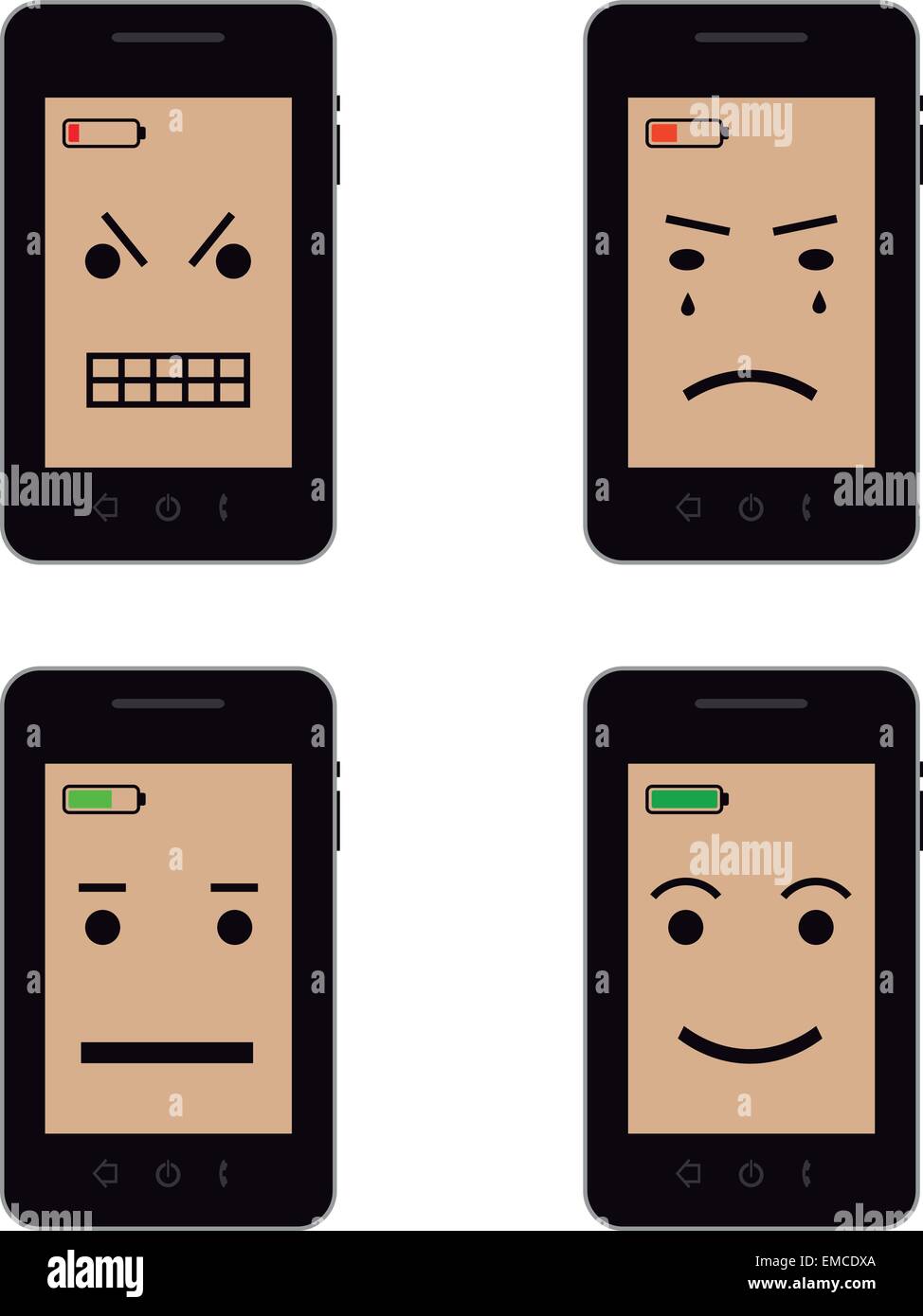 Mobile status Stock Vector Images - Alamy