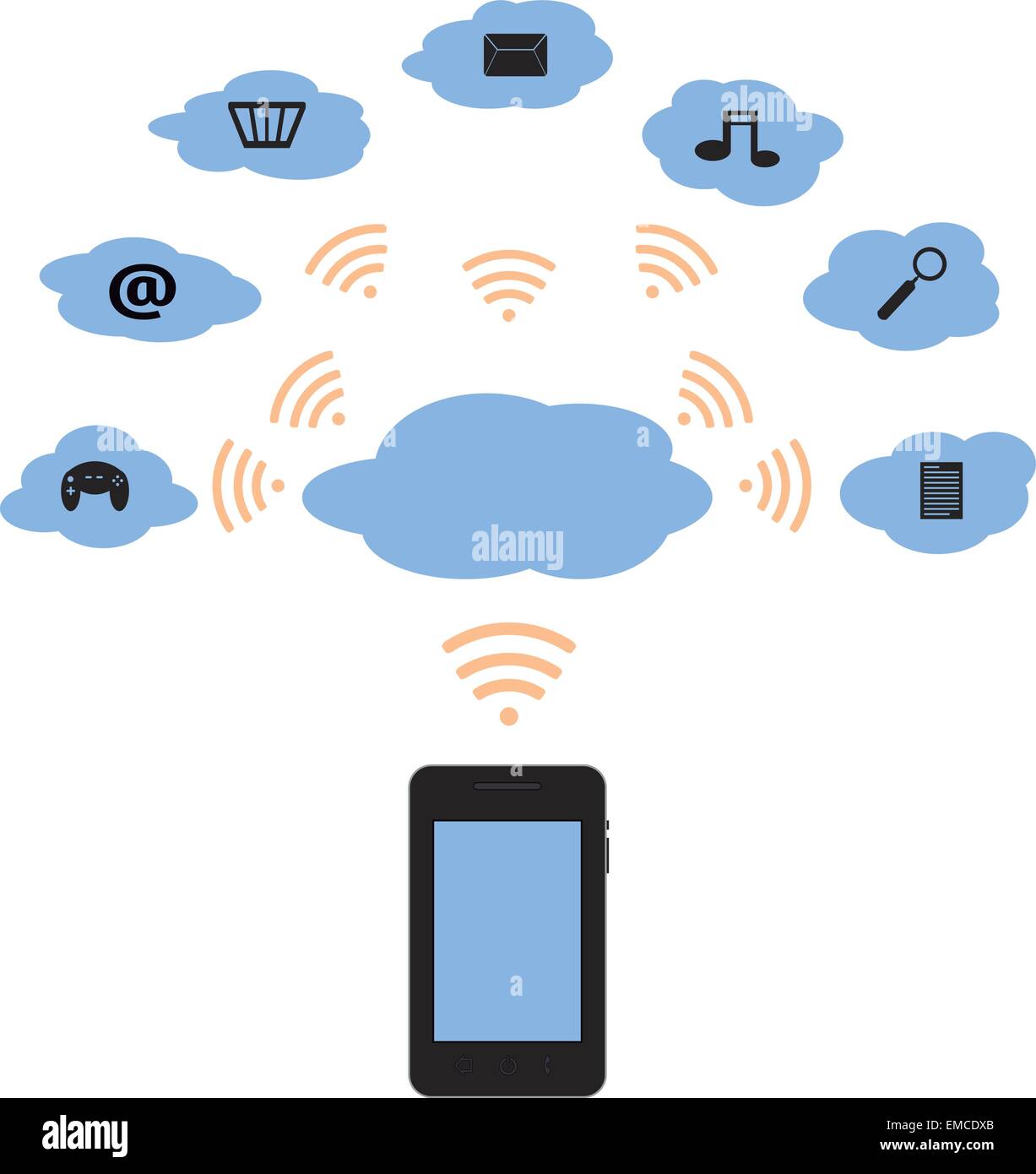 Using apps phone Stock Vector Images - Alamy