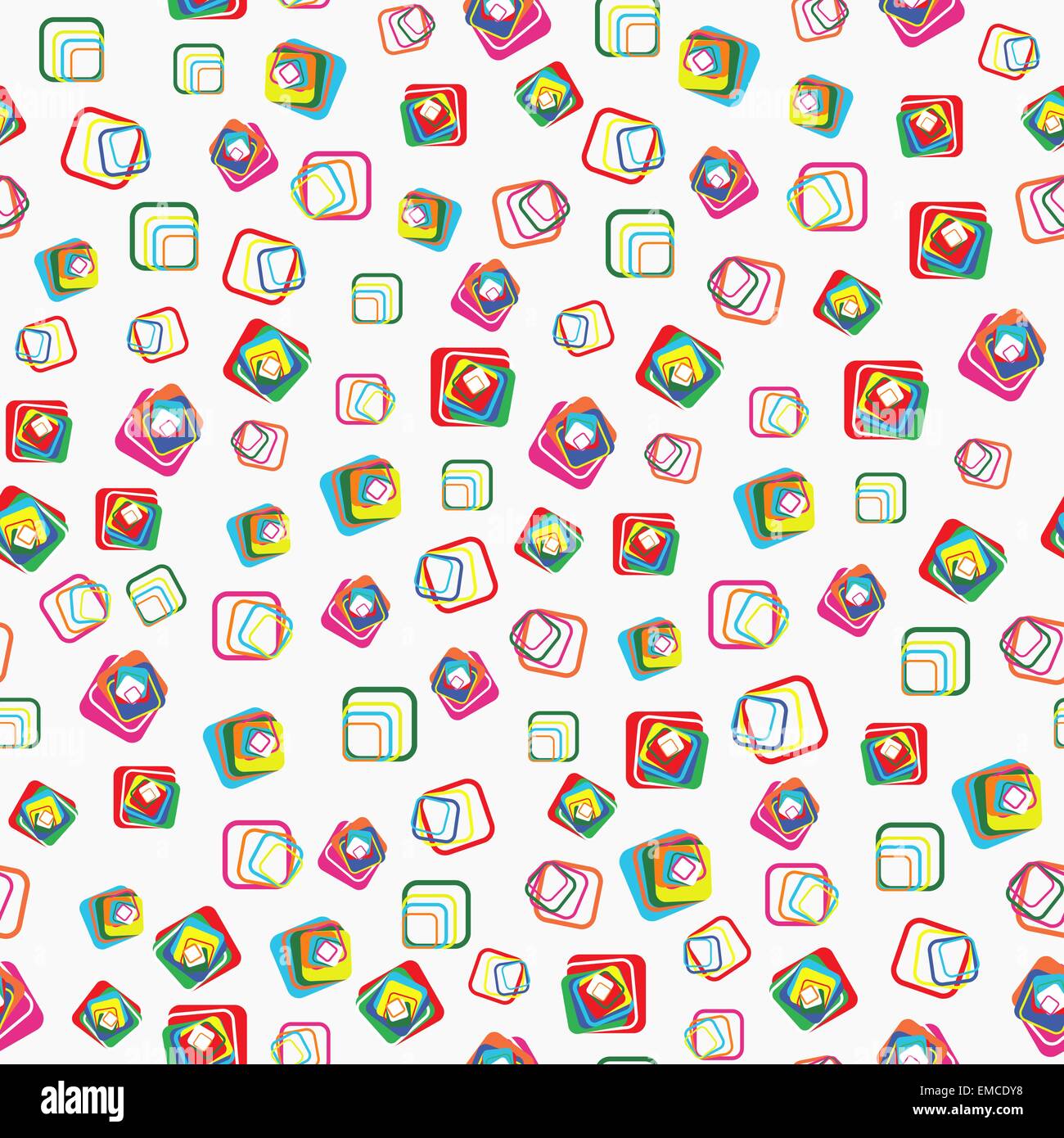 Seamless vector pattern with squares with rounded corners Stock Vector ...