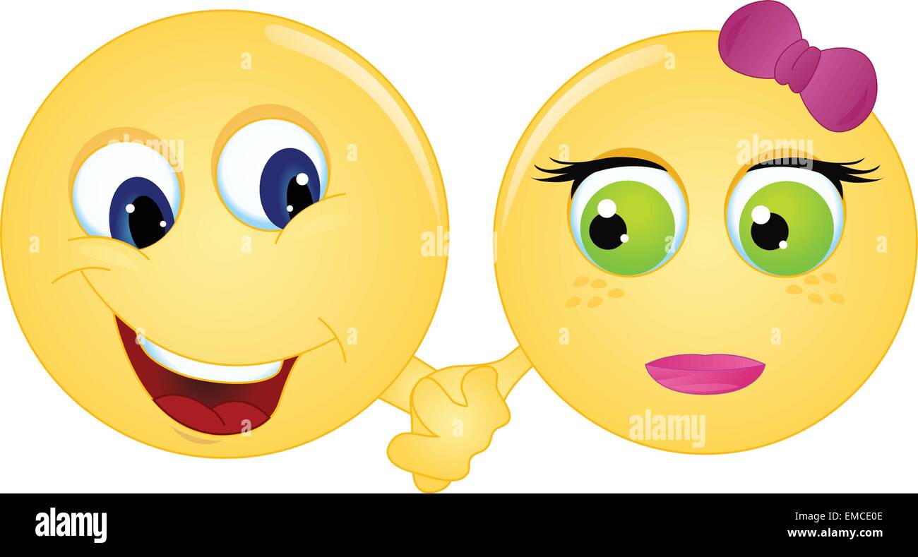 Vector cartoon couple holding hands hi-res stock photography and images ...