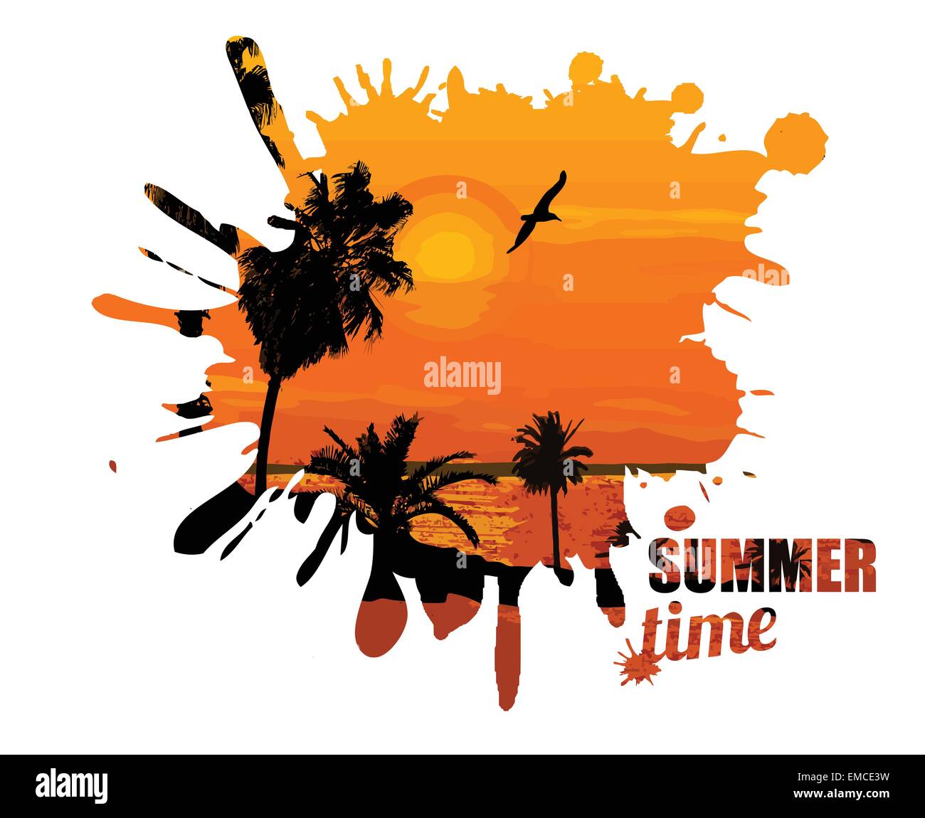 Flyer design colorful palm Stock Vector Images - Alamy