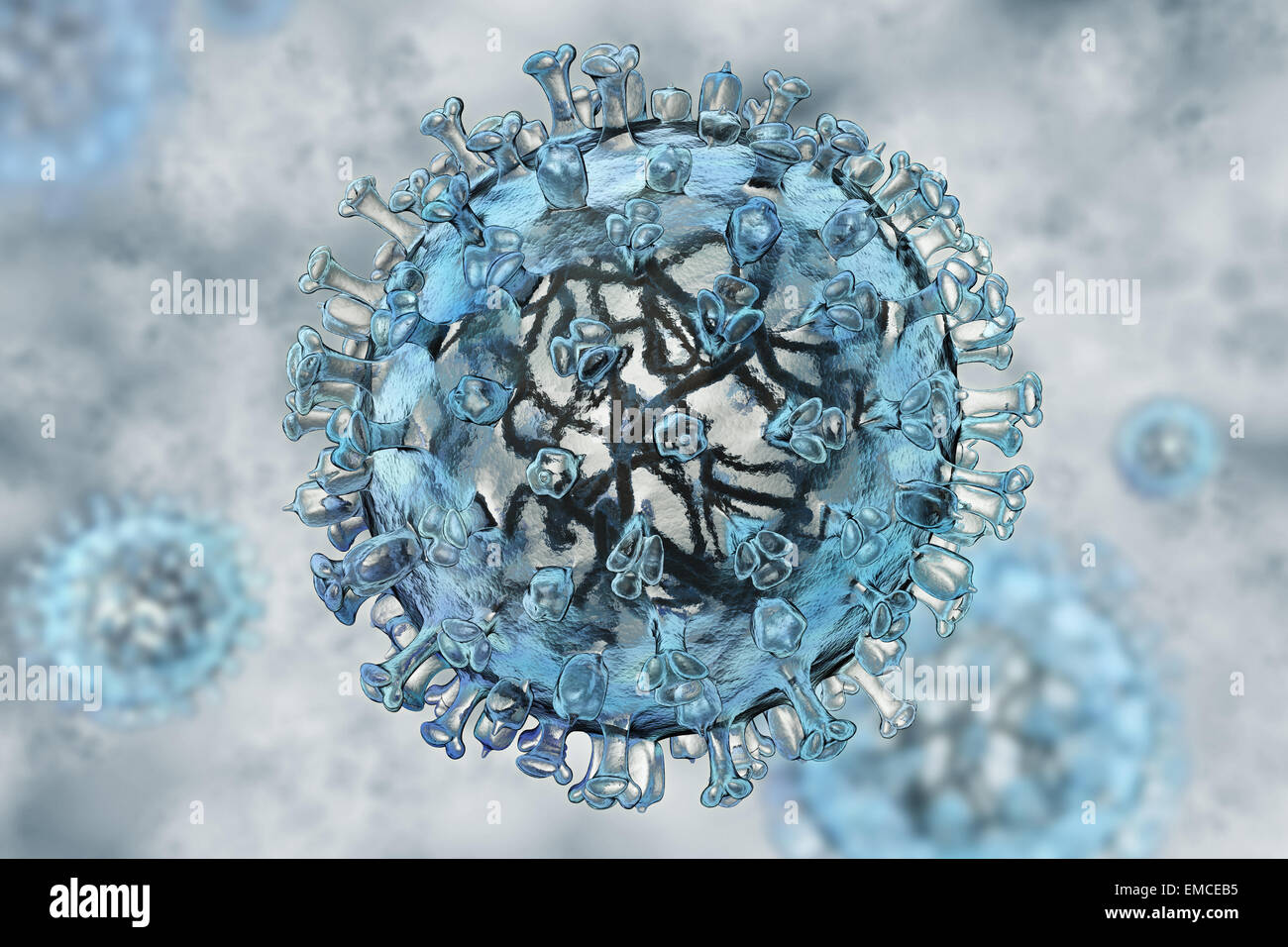 Realistic model of flu virus Stock Photo - Alamy