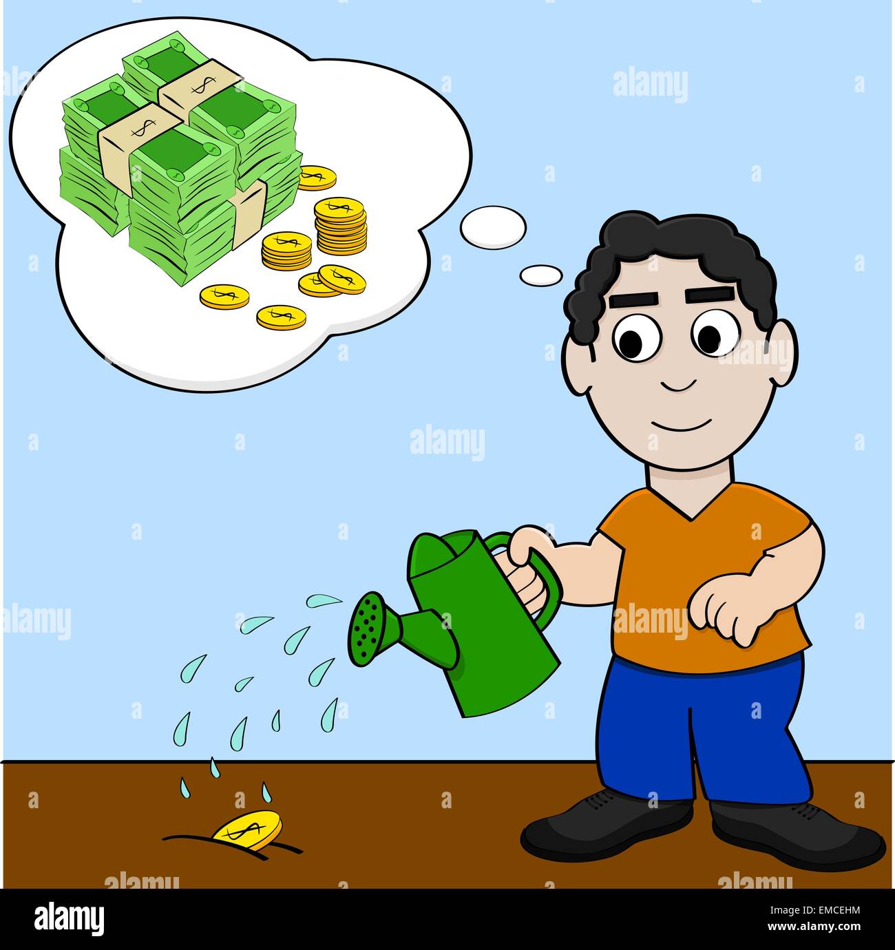 Cartoon humor concept illustration money Stock Vector Images - Alamy