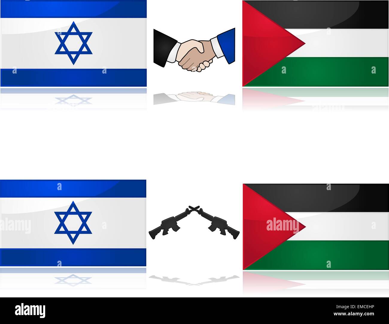 Palestine israel flags Stock Vector Images - Alamy