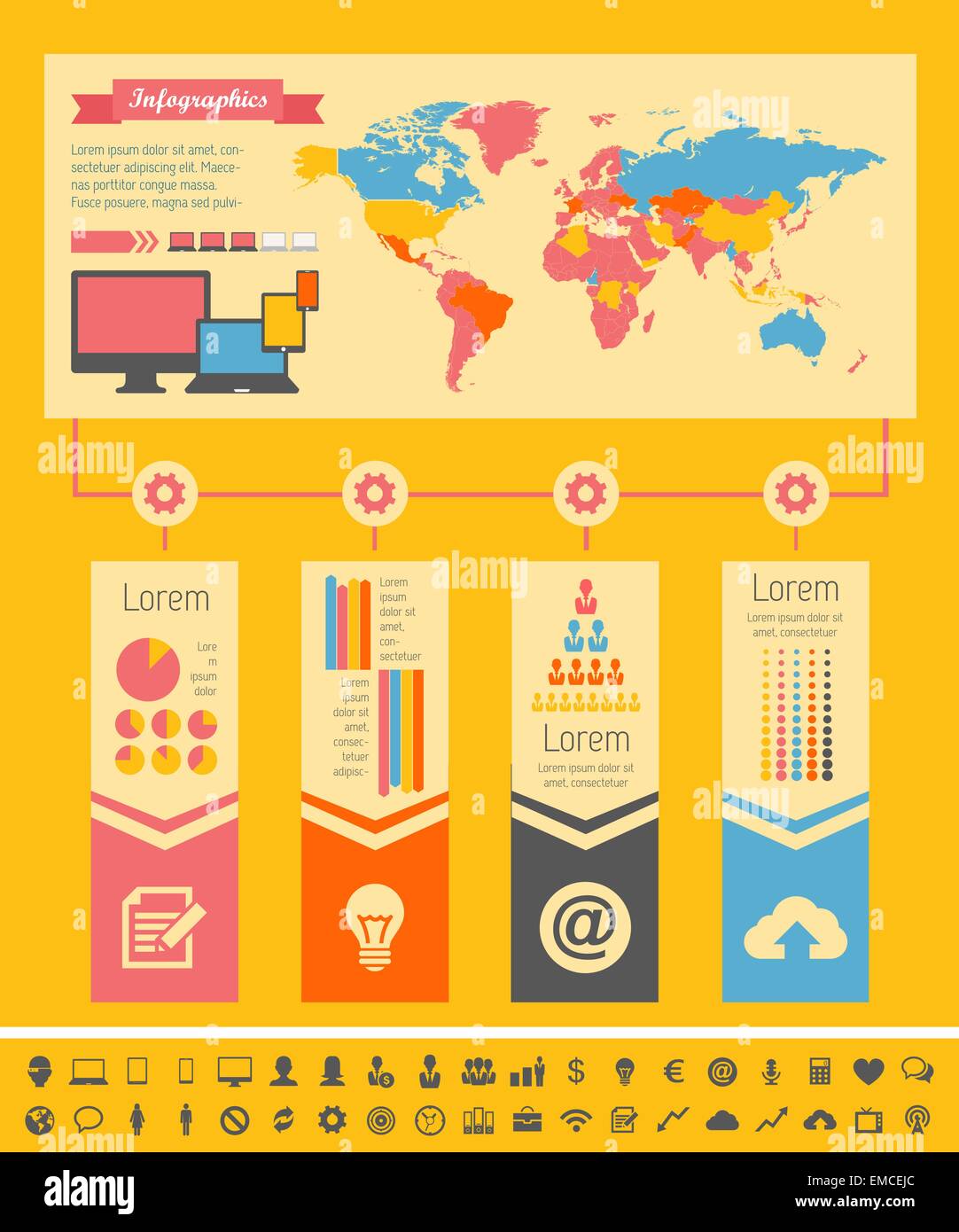 IT Industry Infographic Elements Stock Vector Image & Art - Alamy