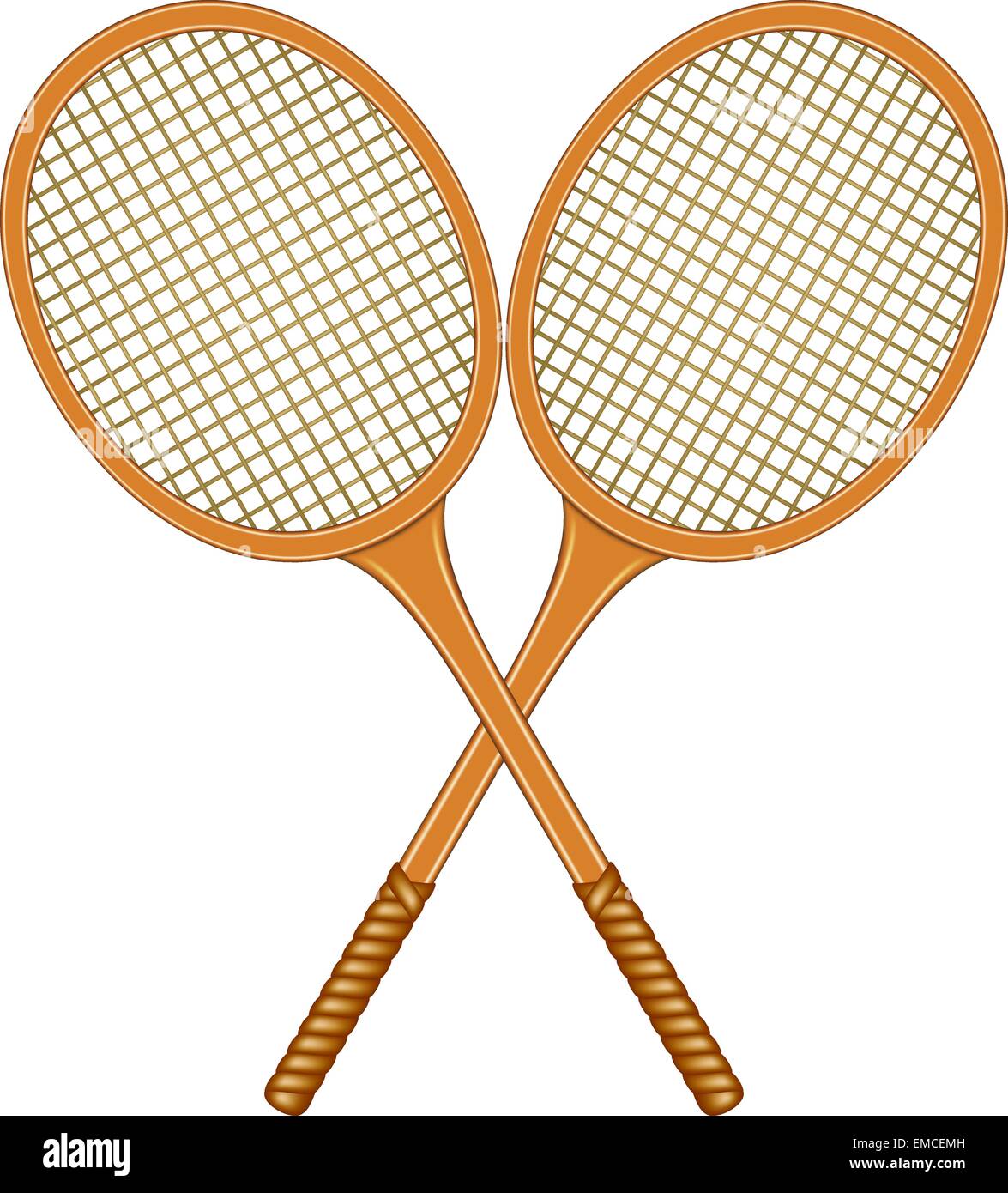 Crossed tennis rackets Cut Out Stock Images & Pictures - Alamy