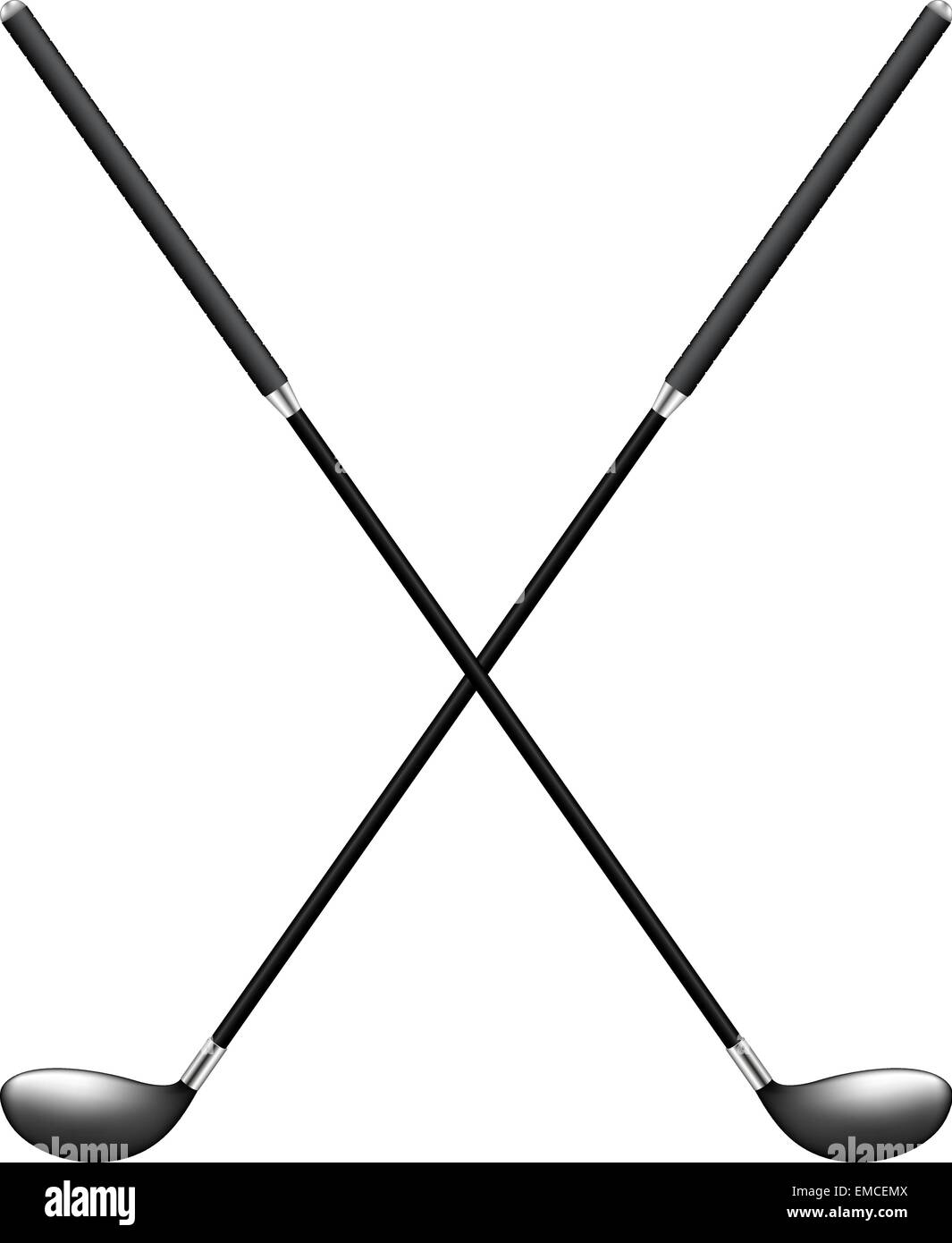 Two Crossed Golf Clubs In Retro Style Stock Vector Image And Art Alamy