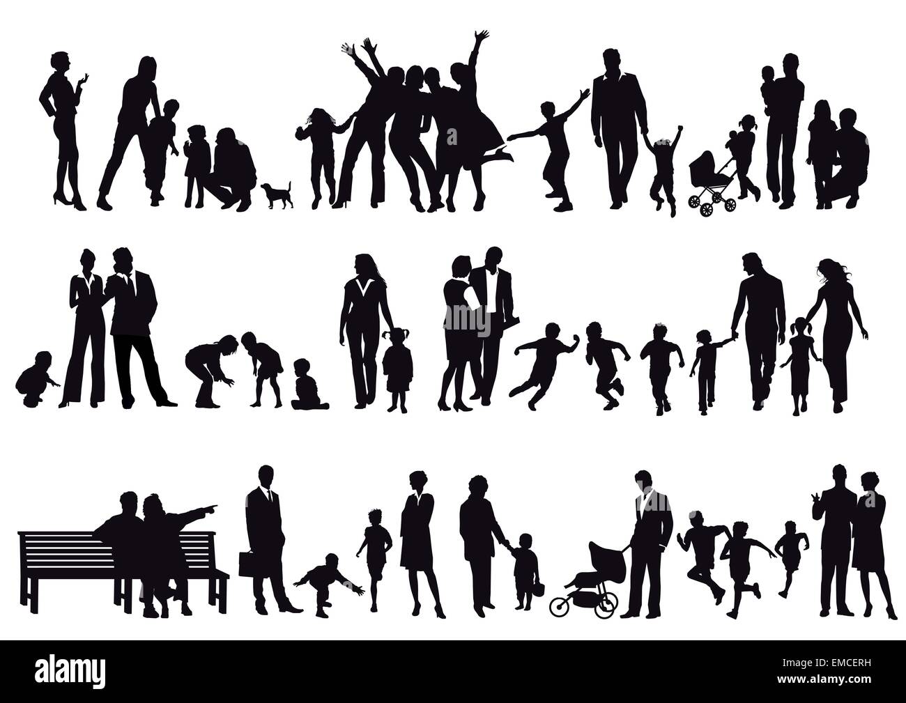 Family parents son daughter Stock Vector Images - Alamy