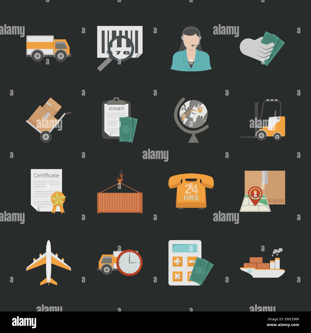 Logistics icons hi-res stock photography and images - Alamy