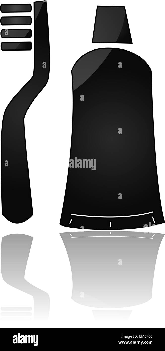 Toothpaste tube icon white Black and White Stock Photos & Images - Alamy