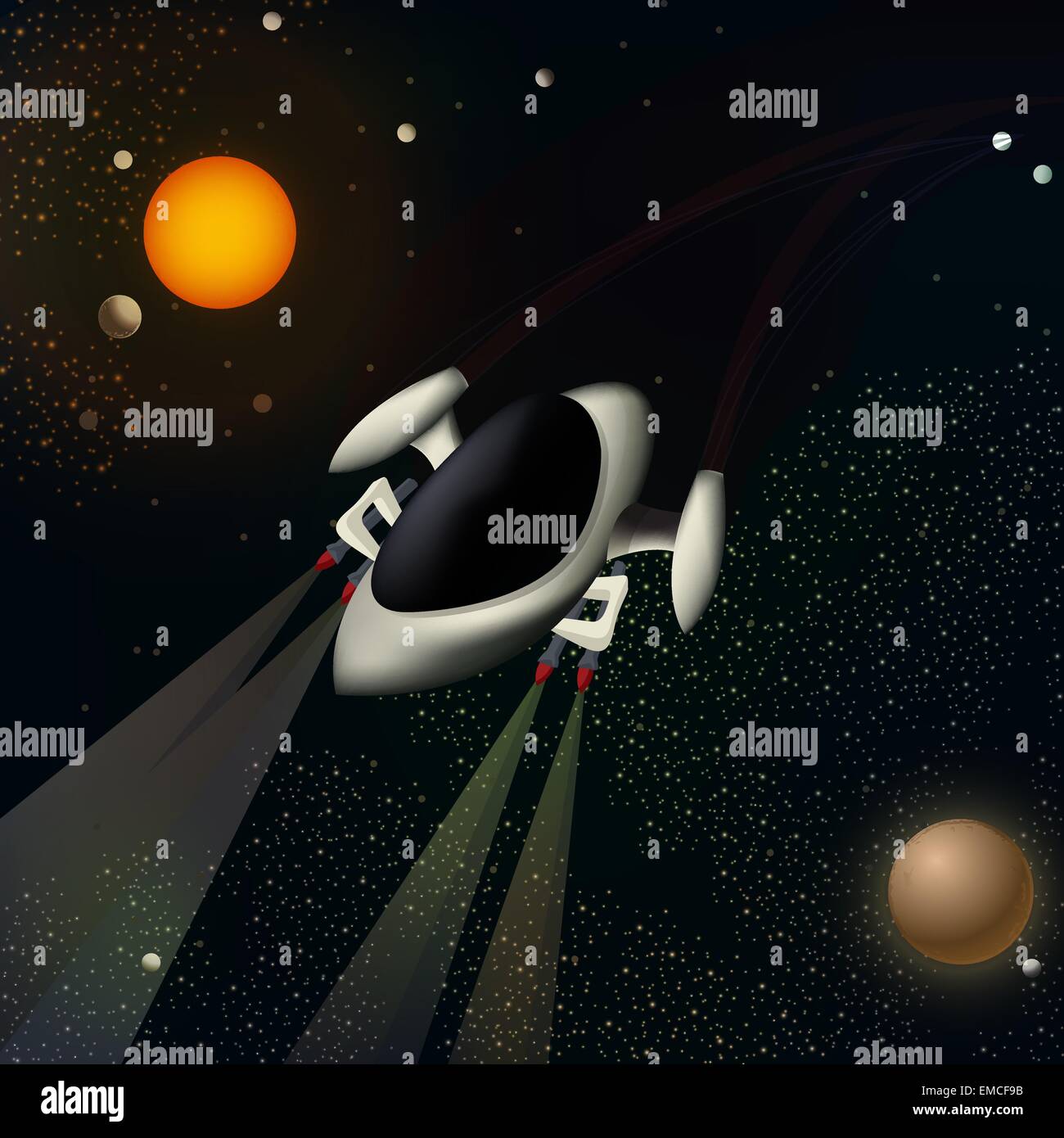 Illustration of a spacecraft Stock Vector Image & Art - Alamy