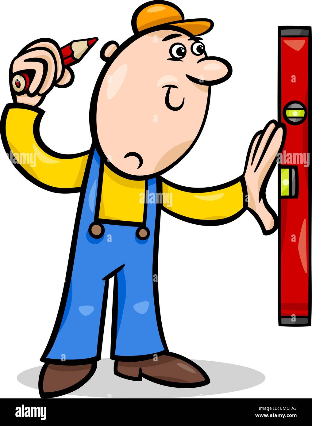 Worker measure Stock Vector Images - Alamy