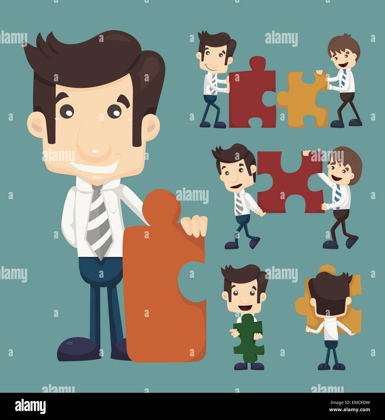 Cartoon space jigsaw puzzle Stock Vector Images - Alamy