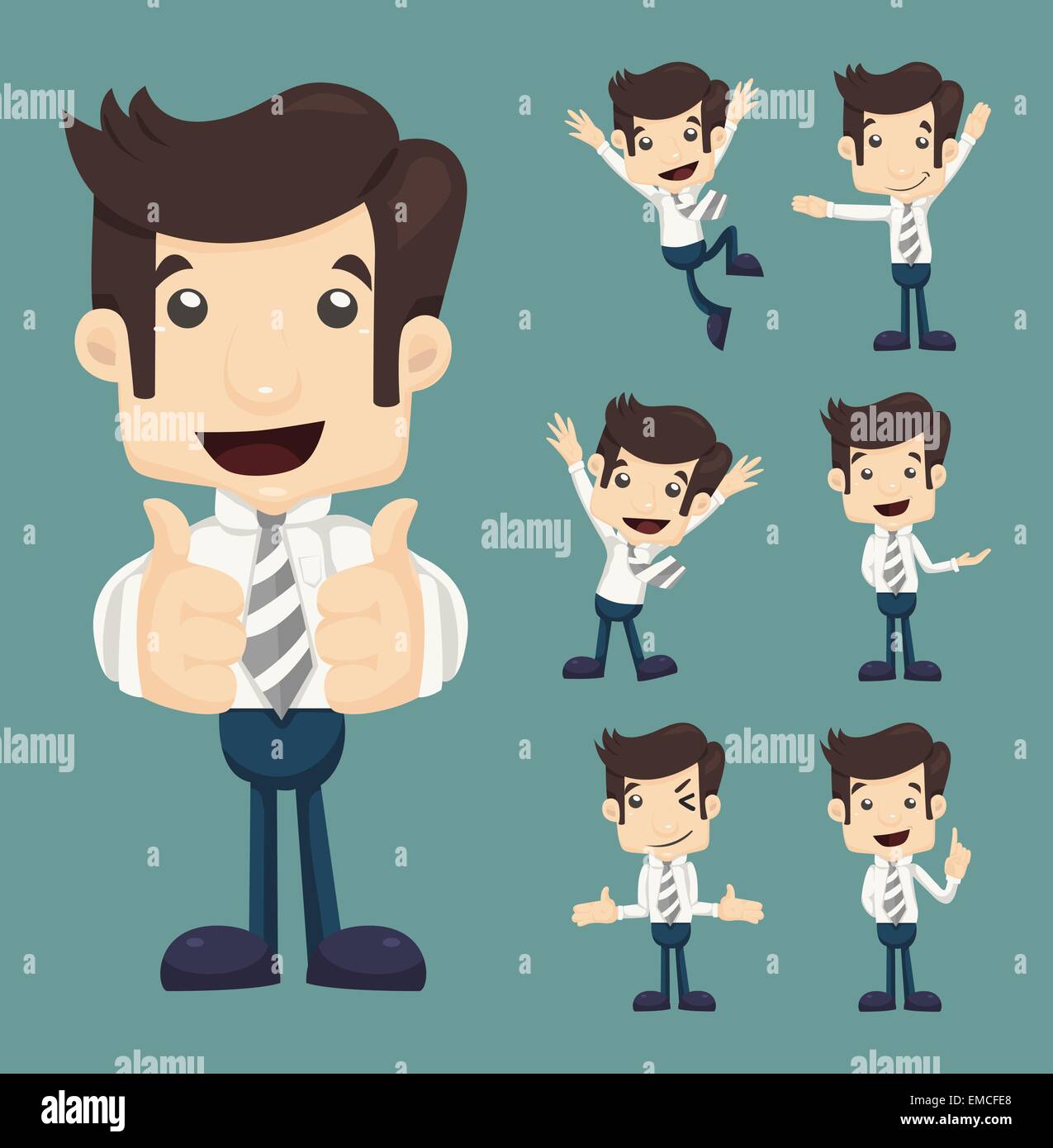 Set of businessman characters poses Stock Vector Image & Art - Alamy