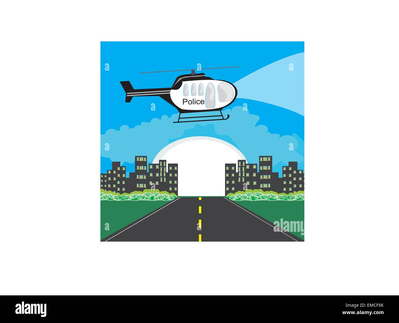 Police patrolling at night Stock Vector Images - Alamy