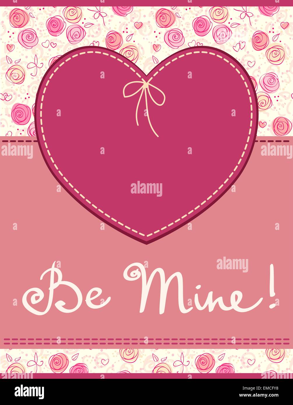Vector pink heart textile label Stock Vector Image & Art - Alamy