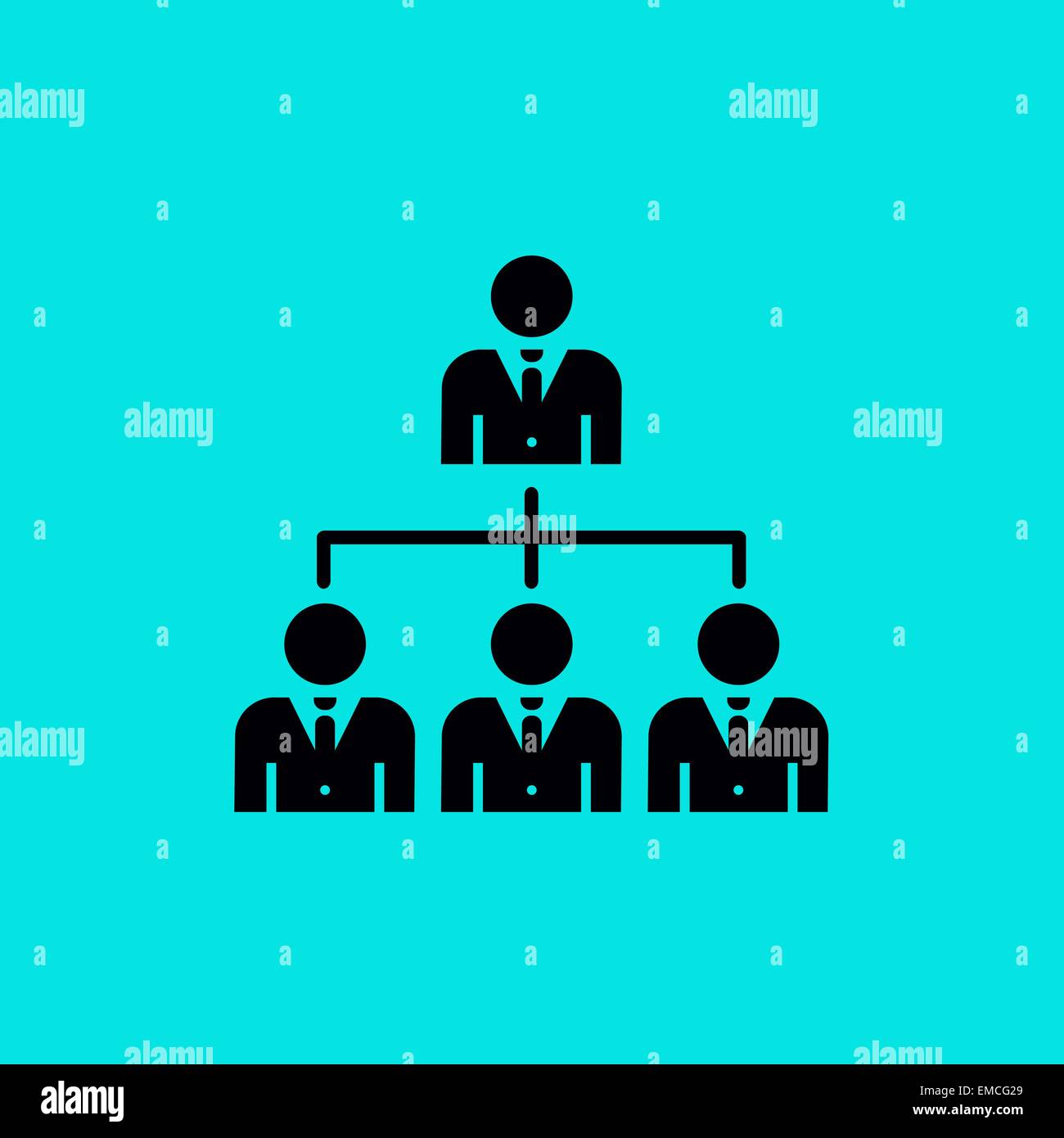 Company hierarchy flat design Stock Vector Images - Alamy