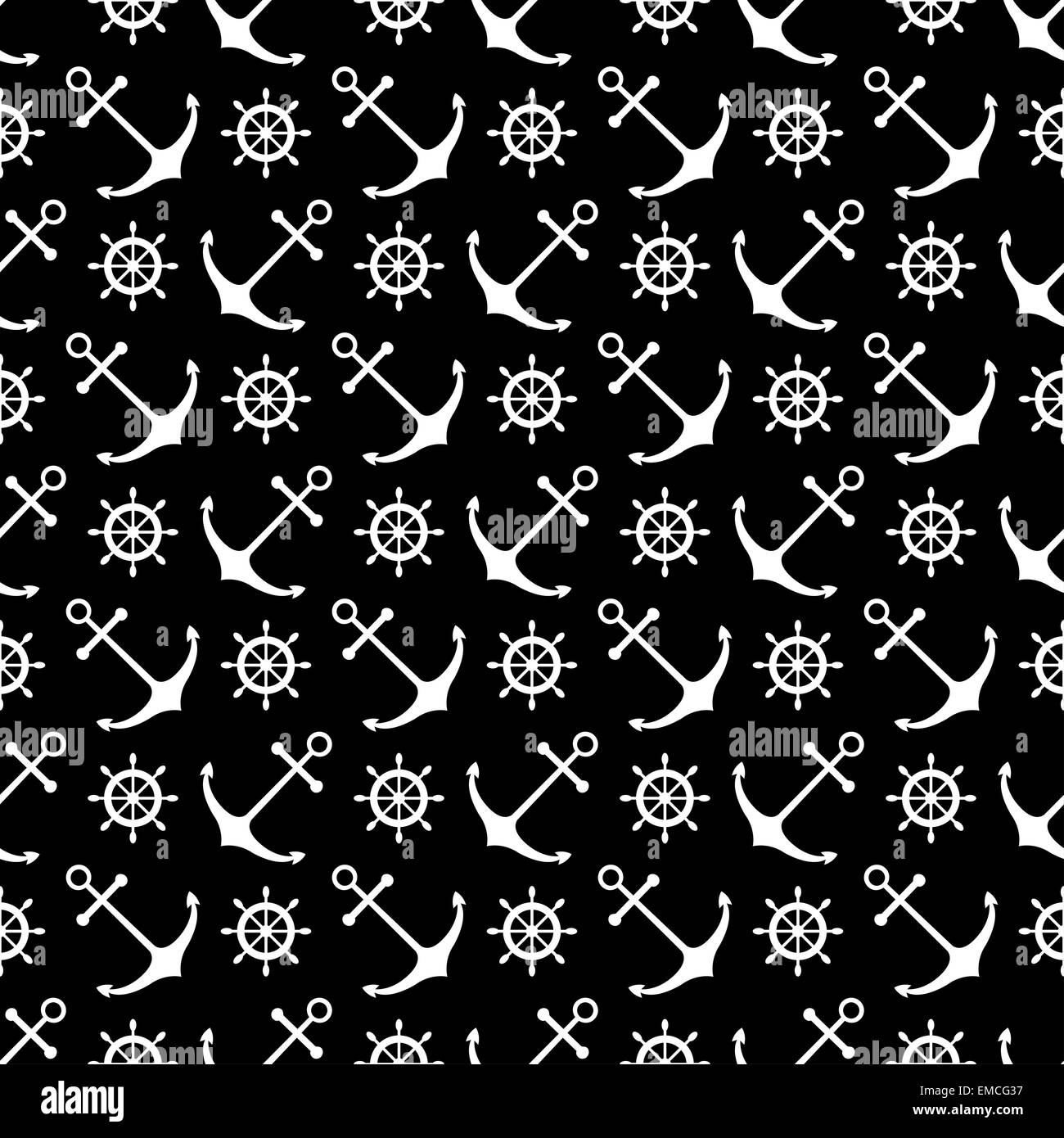 Seamless nautical pattern Stock Photo - Alamy