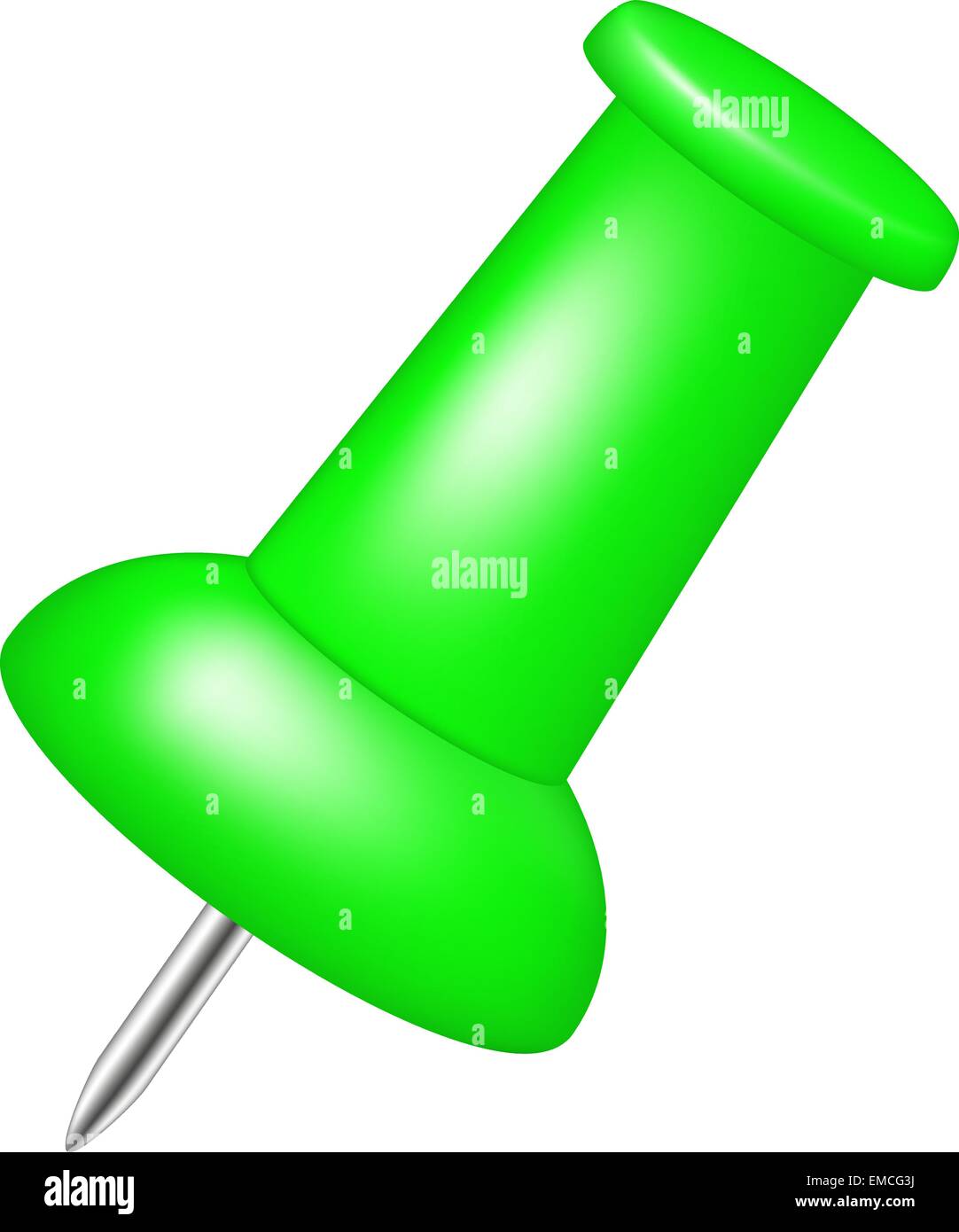 Green push pin Stock Vector Images - Alamy