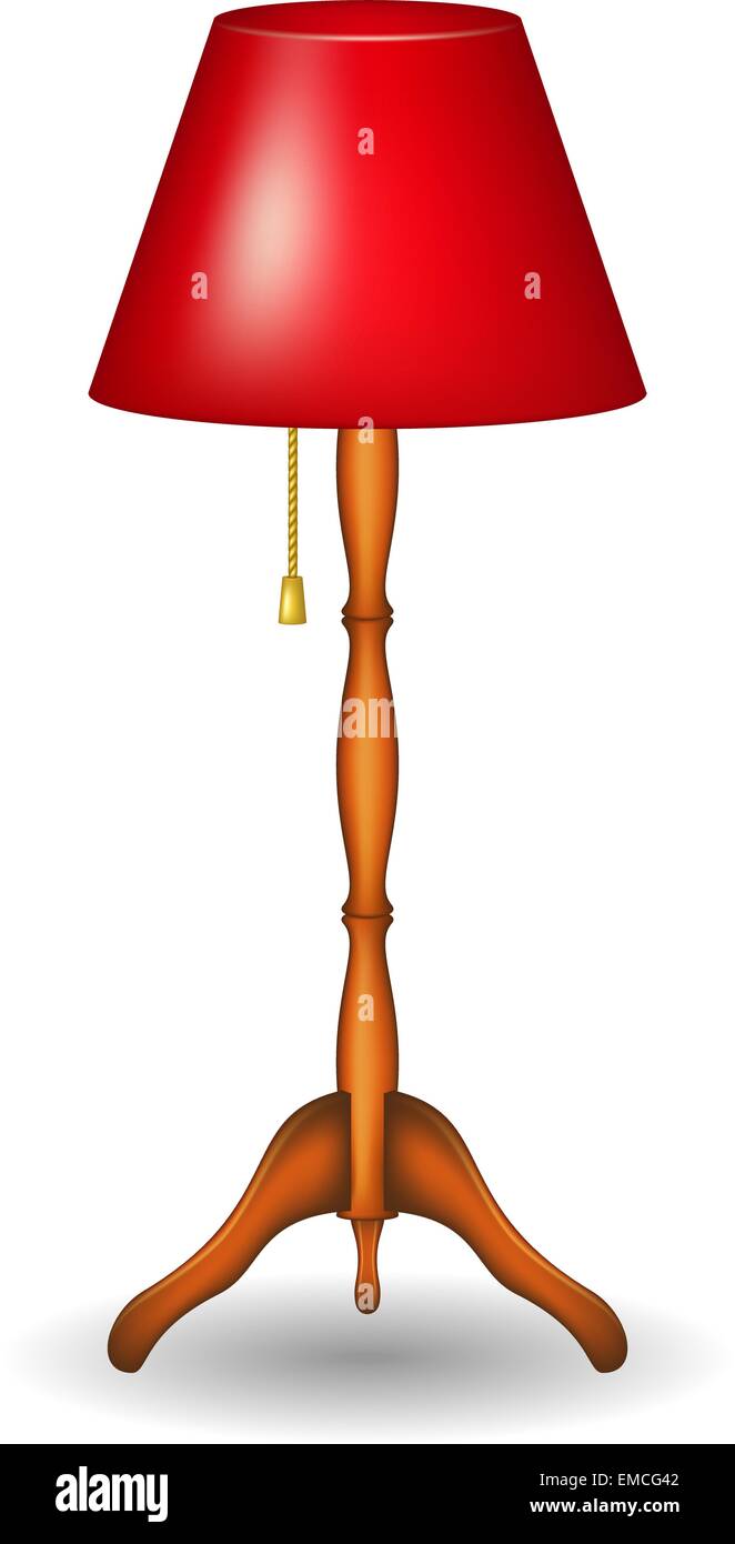 Stand lamp in retro design with shadow Stock Vector Image & Art - Alamy